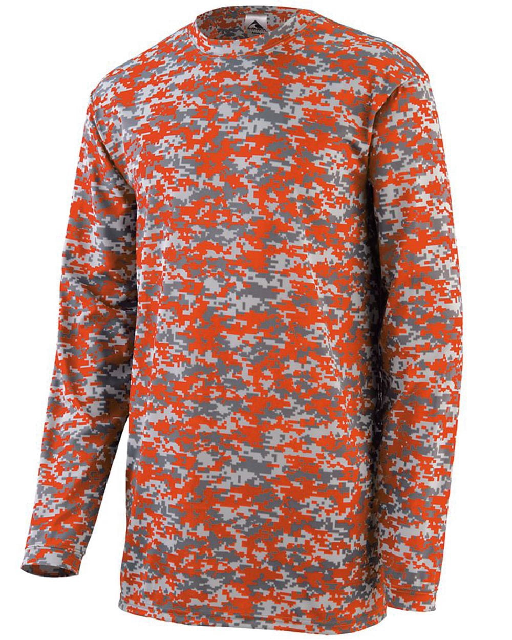 2789 Augusta Sportswear Exercise Shirt Boys Digi Camo Wickng Long ...