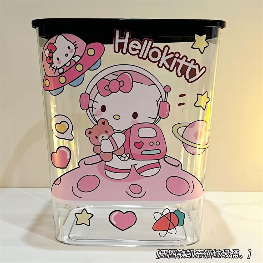27CM Kuromi Cinnamoroll Hello Kitty Anime Sanrio Kawaii Trash Can Ins ...