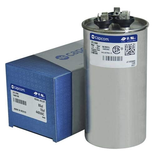 27L1090-80 + 10 uf MFD 440 Volt VAC - Round Dual Run Capacitor Upgrade ...