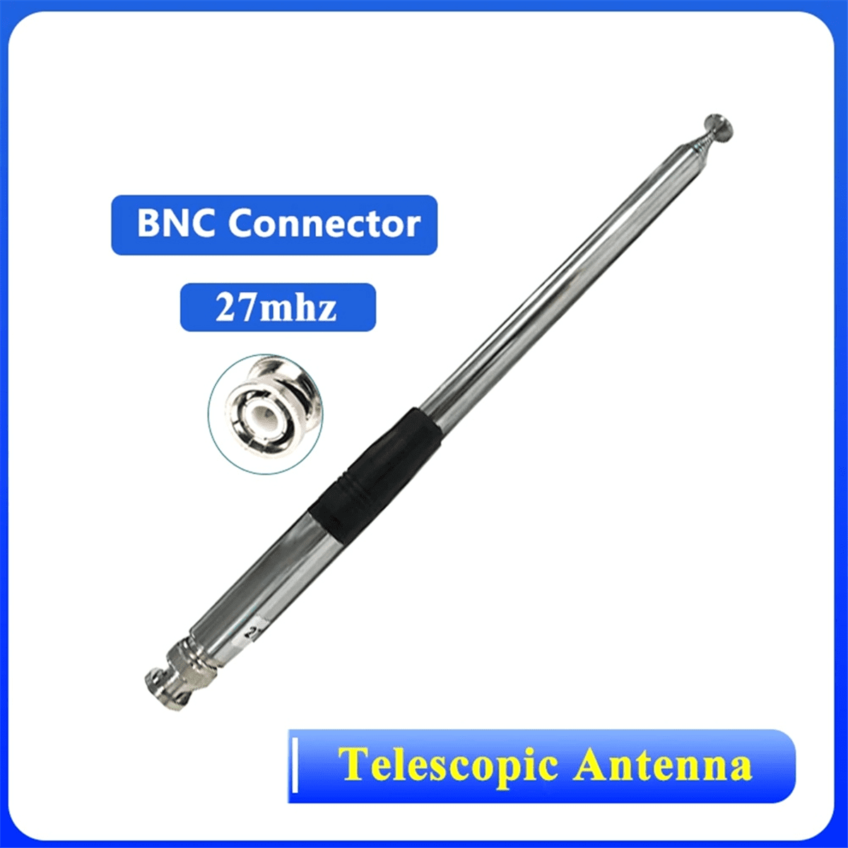27MHZ Telescopic Antenna BNC Connector Aerial for Short Wave Radios ...