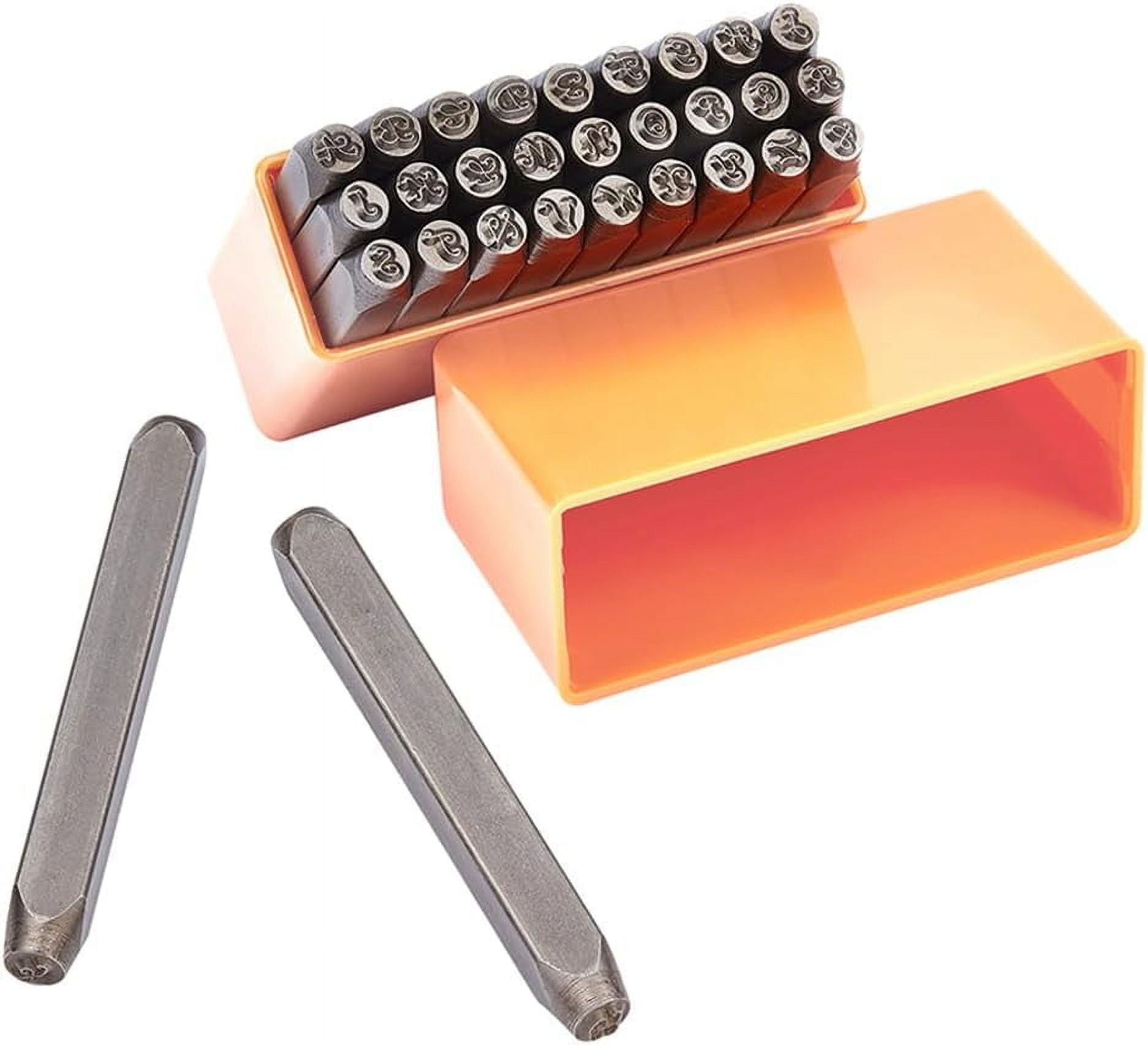 27PCS 3mm Cursive Font Stamp Carbon Steel Letters Punch Set Artistic ...