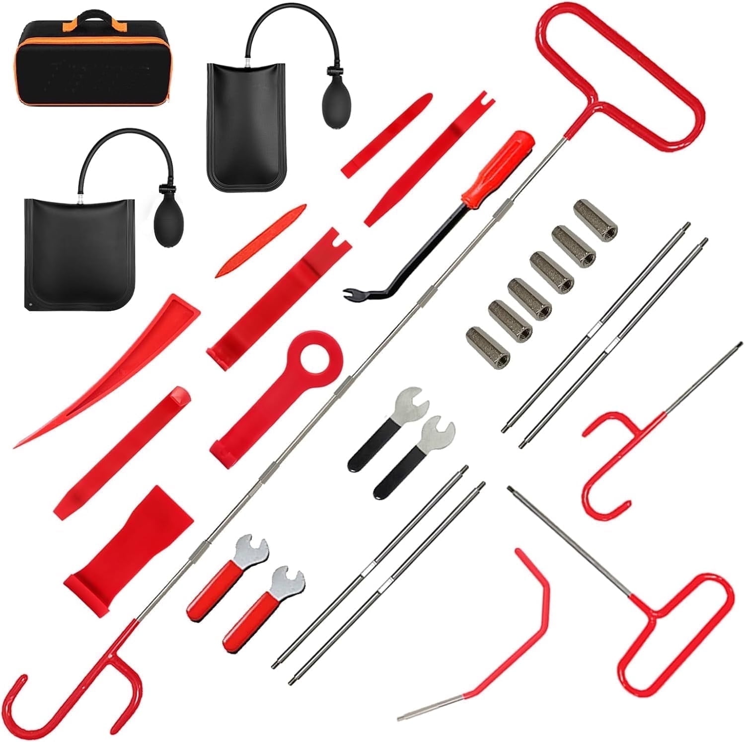 Car Tool Kit, 27 Pcs Emergency Car Tools Window Door Open Unlock, 59 ...