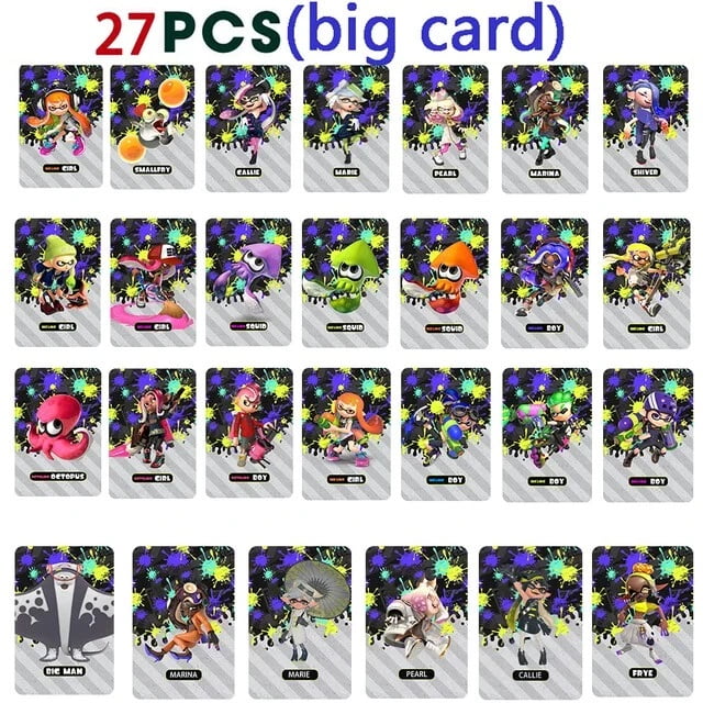 27Pcs Amiibo Game Cards NFC Tag For Splatoon 3 Octoling Octopus Switch ...