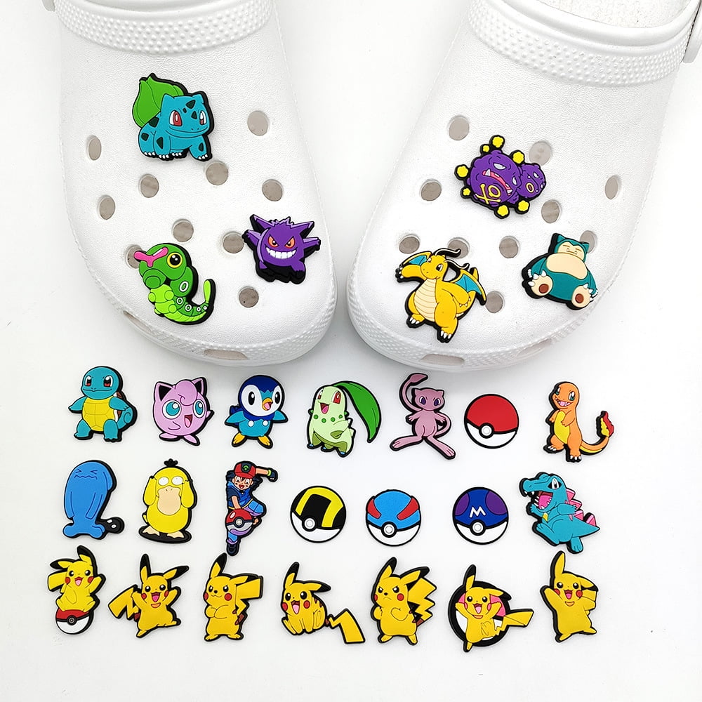 27Pcs Pikachu Shoe Charms for Croc, Cartoon Shoe Decoration for Shoes ...