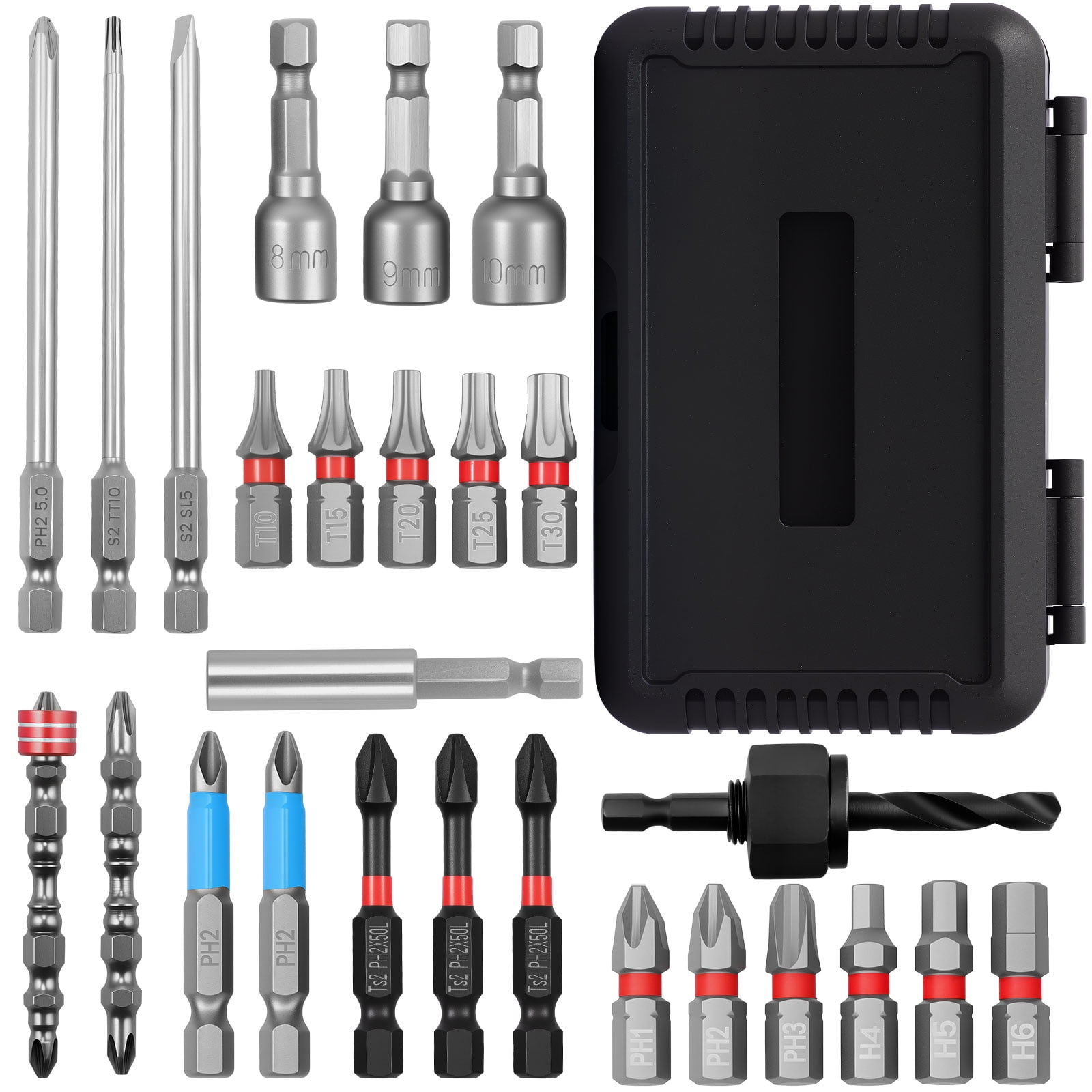 27Pcs Screwdriver Bit Set Portable Electric Screwdriver Bit Set with ...