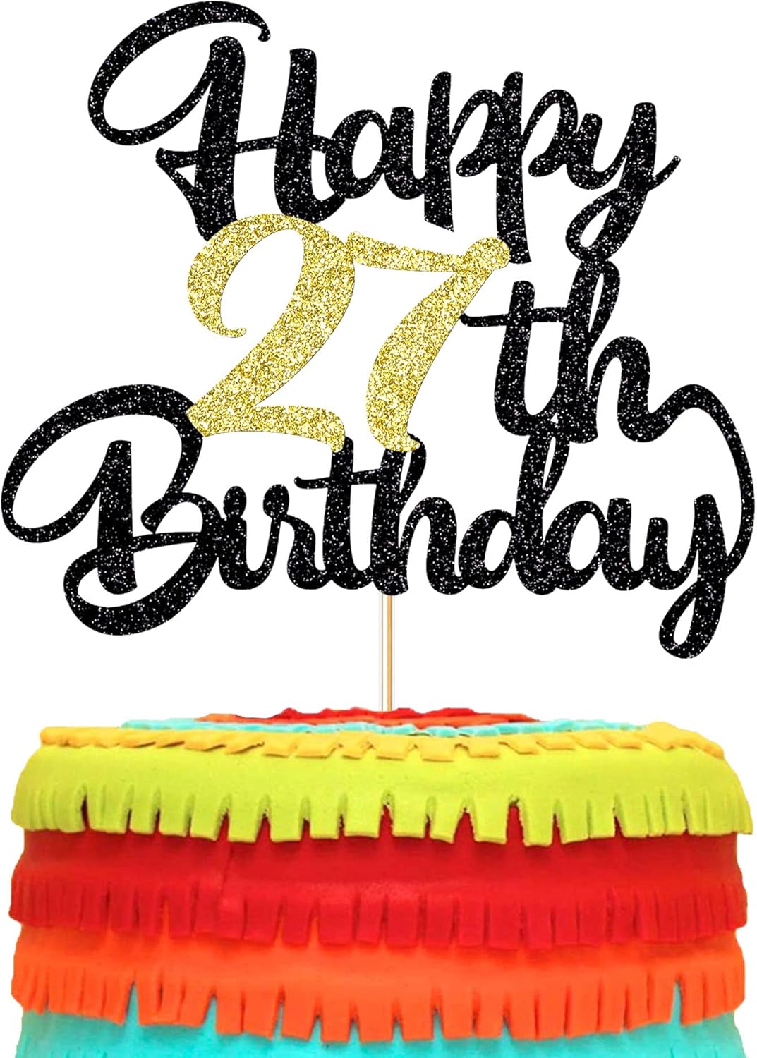 27Th Happy Birthday Cake Topper Happy Birthday Cake Decoration 27Th ...