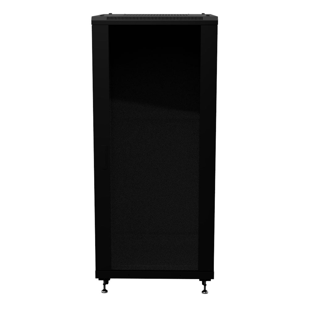 27U AV Rack Cabinet, 28 in depth, Cold-rolled Steel, Black - Walmart.com