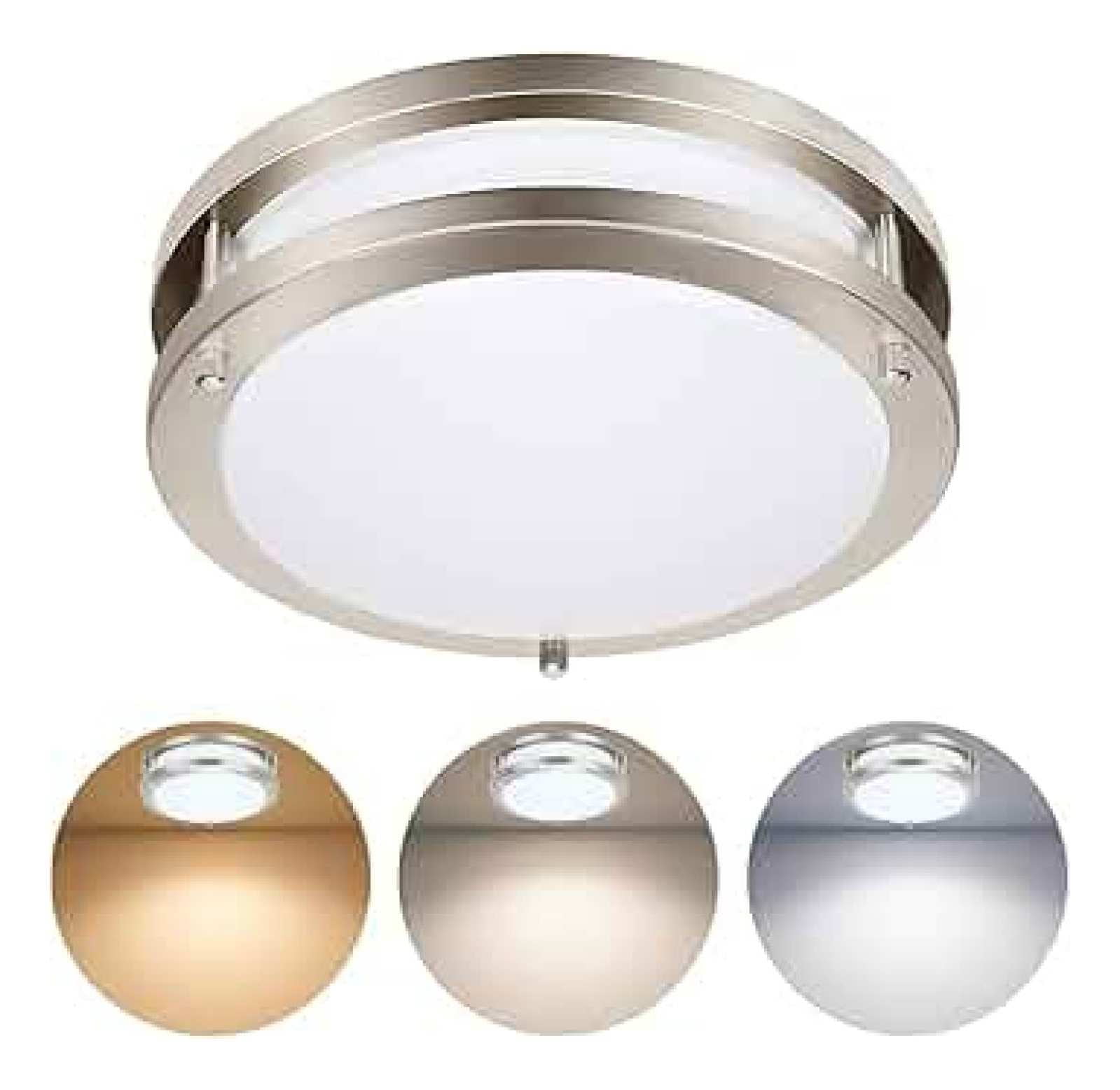 27W LED Flush Mount Ceiling Light, Dimmable Kitchen Lights - 12 Inch ...