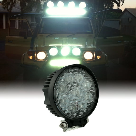 27W Round Spot LED Off Road Work Light for UTV/Jeep/Truck/SUV/ATV (More ...