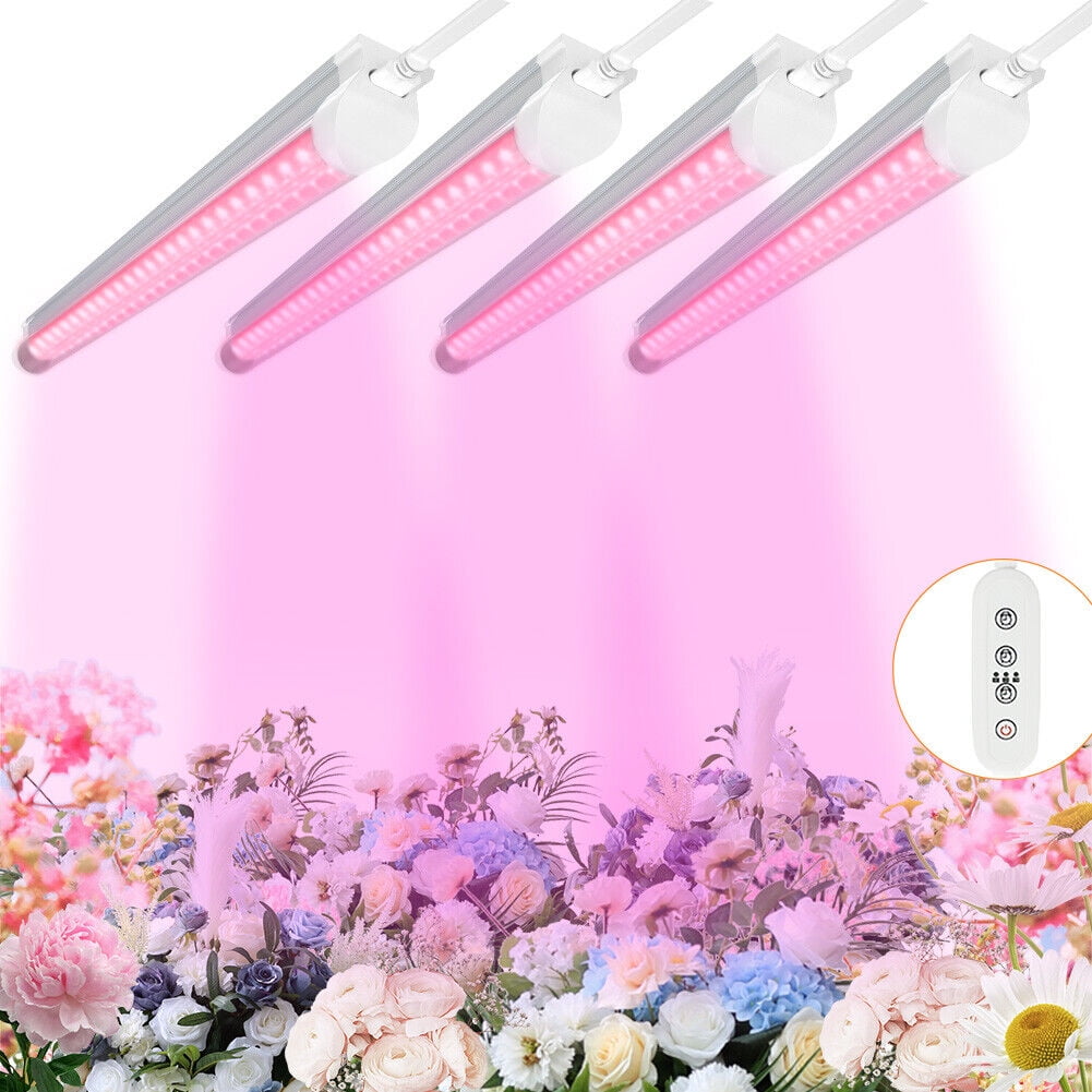 JESLED 27W Indoor Bulb Growth, T8 3FT LED Grow Light, 3-Timing Modes ...