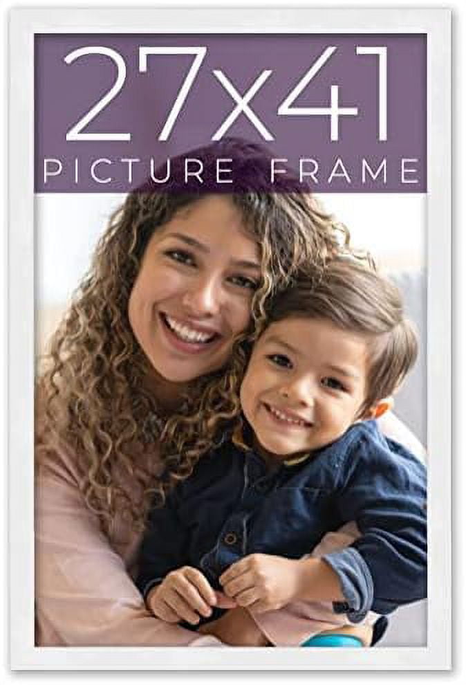 27X41 Frame White Real Wood Picture Frame Width 0.75 Inches | Interior ...
