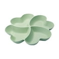 27cm 4‑Compartment Heart‑Shaped Snack Tray, Wheat Straw Divided Fruit ...