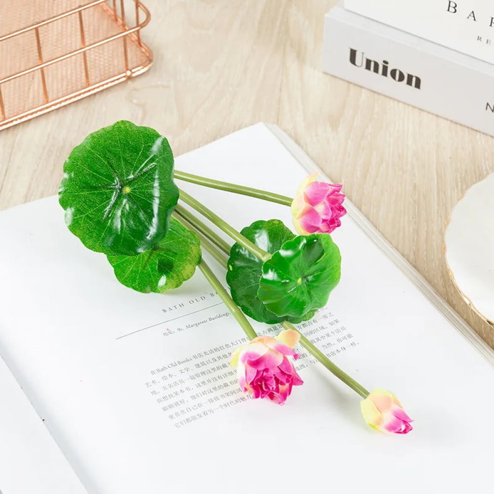 27cm Long Artificial Plants Lily EVA Lotus Flower Decor Artificial ...