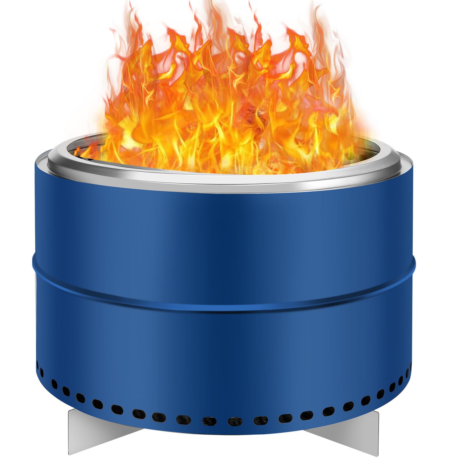 27in Stainless Steel Fireplace,Portable Outdoor Fire Pit with Removable ...