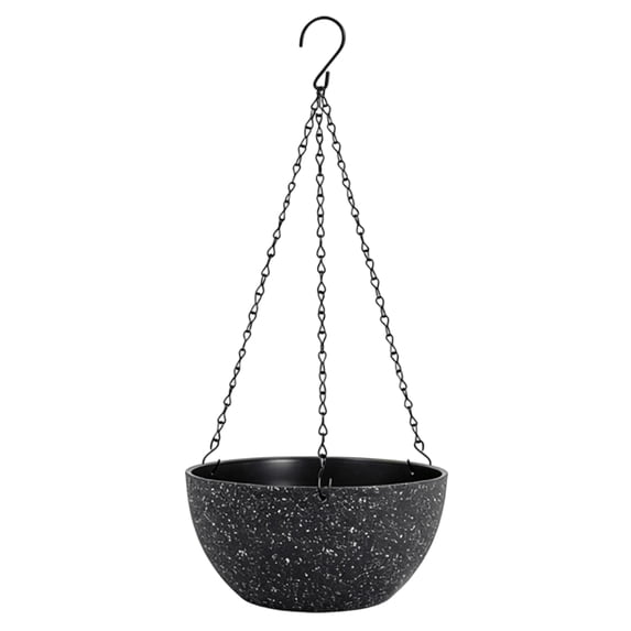 27inch Hanging Planter, Metal Chain Suspended Plastic Flower Pot Base ...