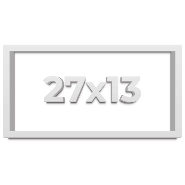 27x13 Shadow Box High Gloss White Display Frame | 1.625 Inches Deep | 1 ...