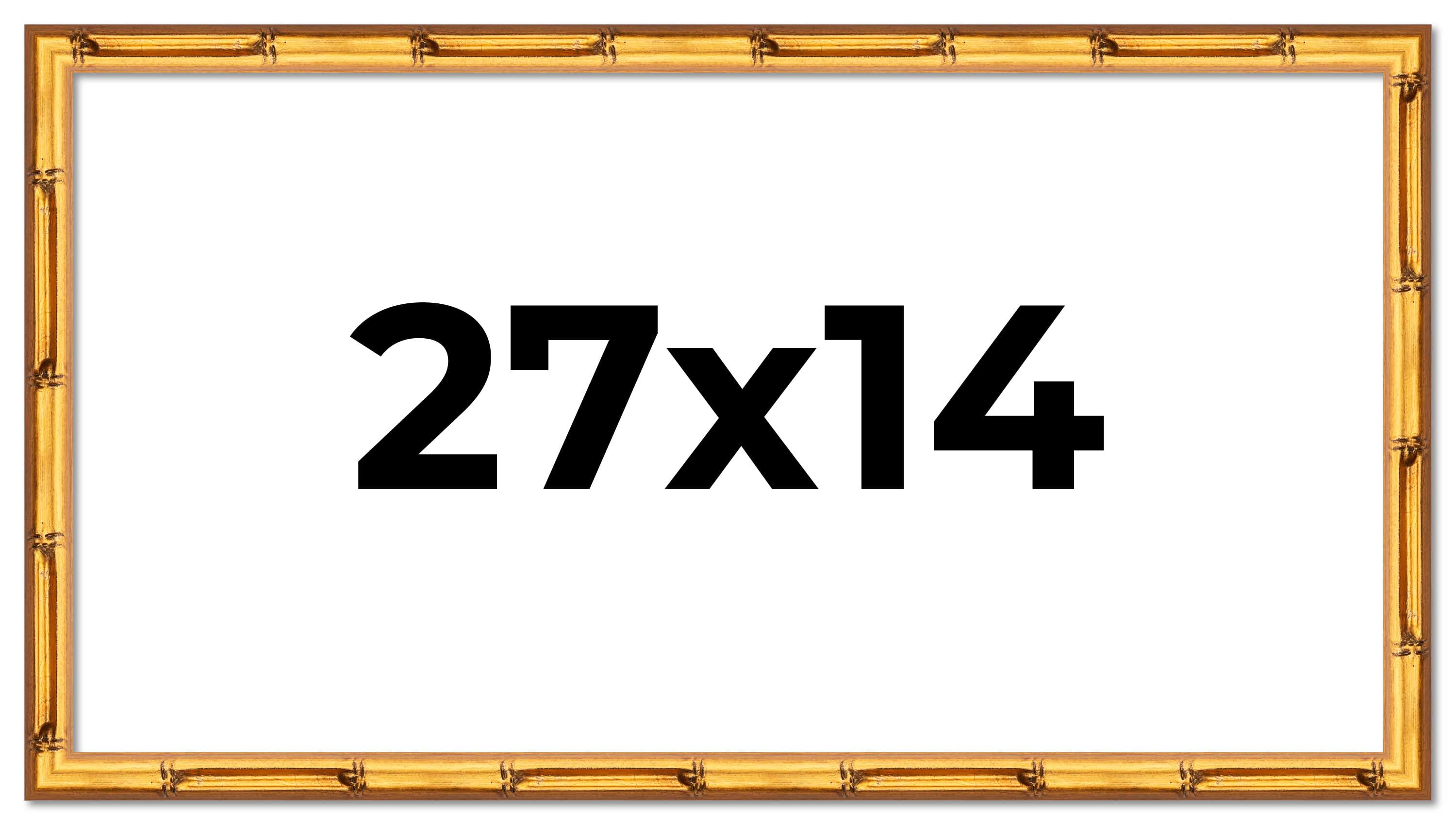 27x14 Frame Gold Bamboo Picture Frame - Complete Modern Photo Frame ...