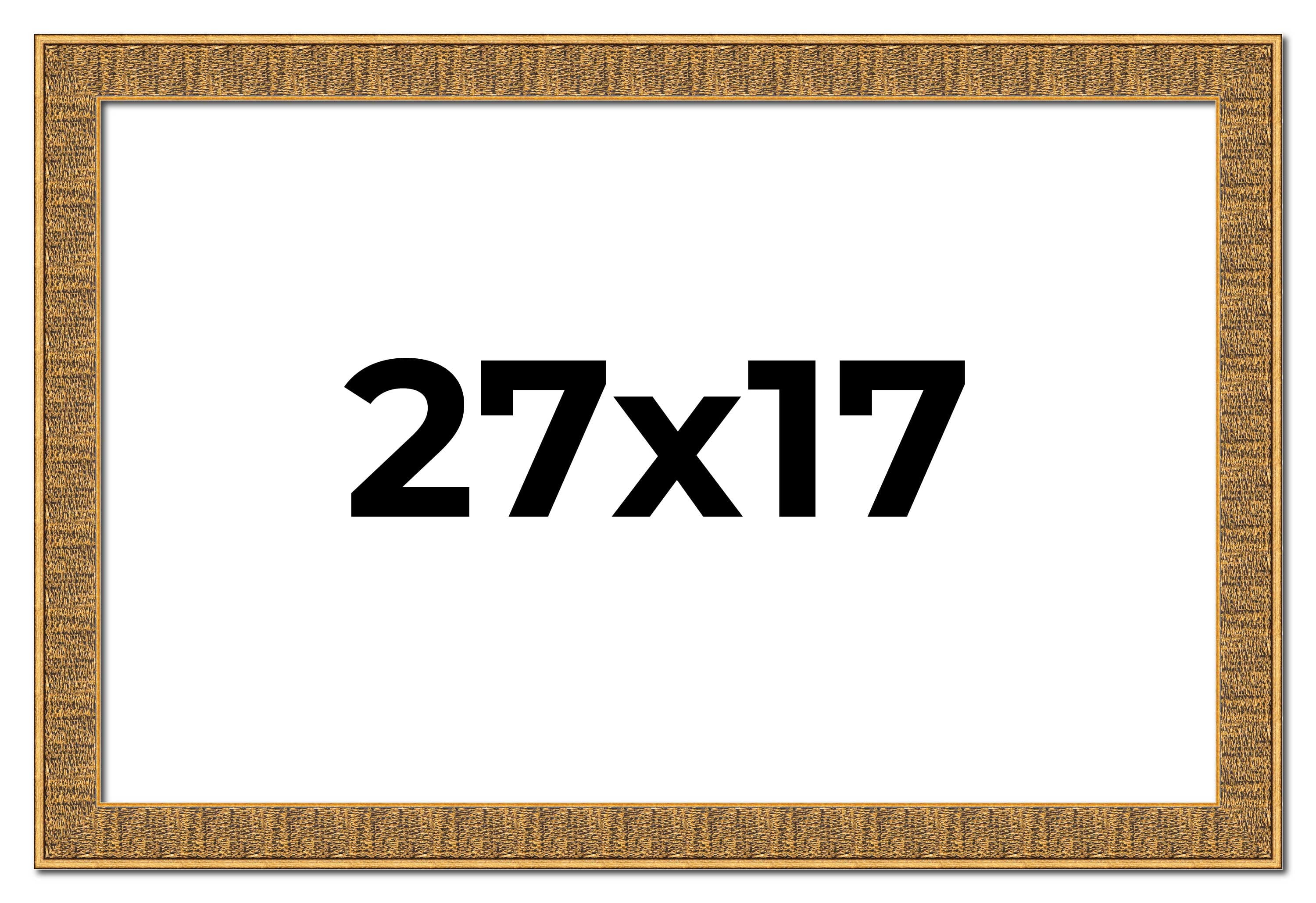 27x17 Frame Black and Gold Distressed Solid Wood Sonoma Picture Frame ...