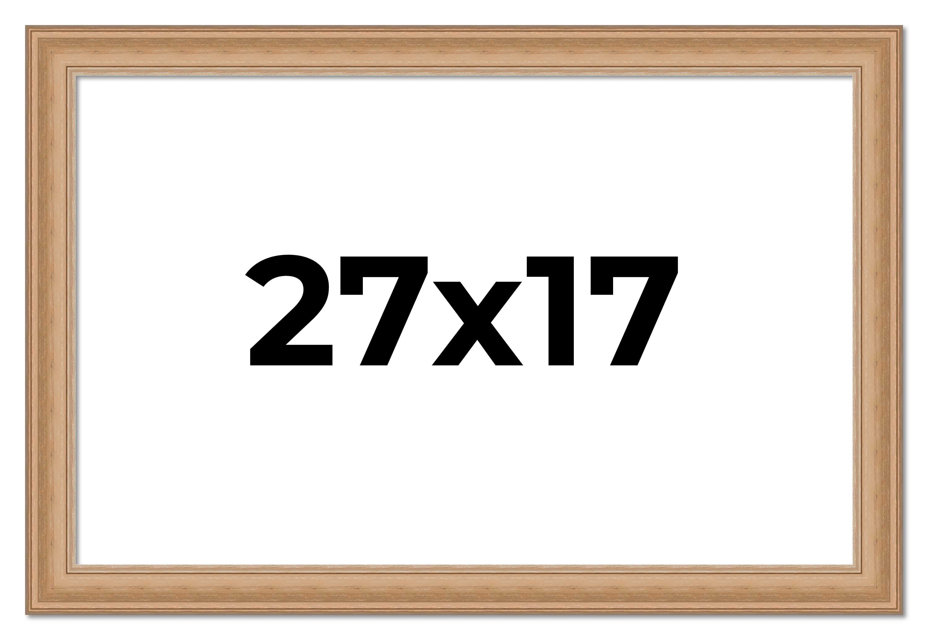 27x17 Frame Charleston Honey Brown Solid Wood Picture Frame Width 1.75 ...