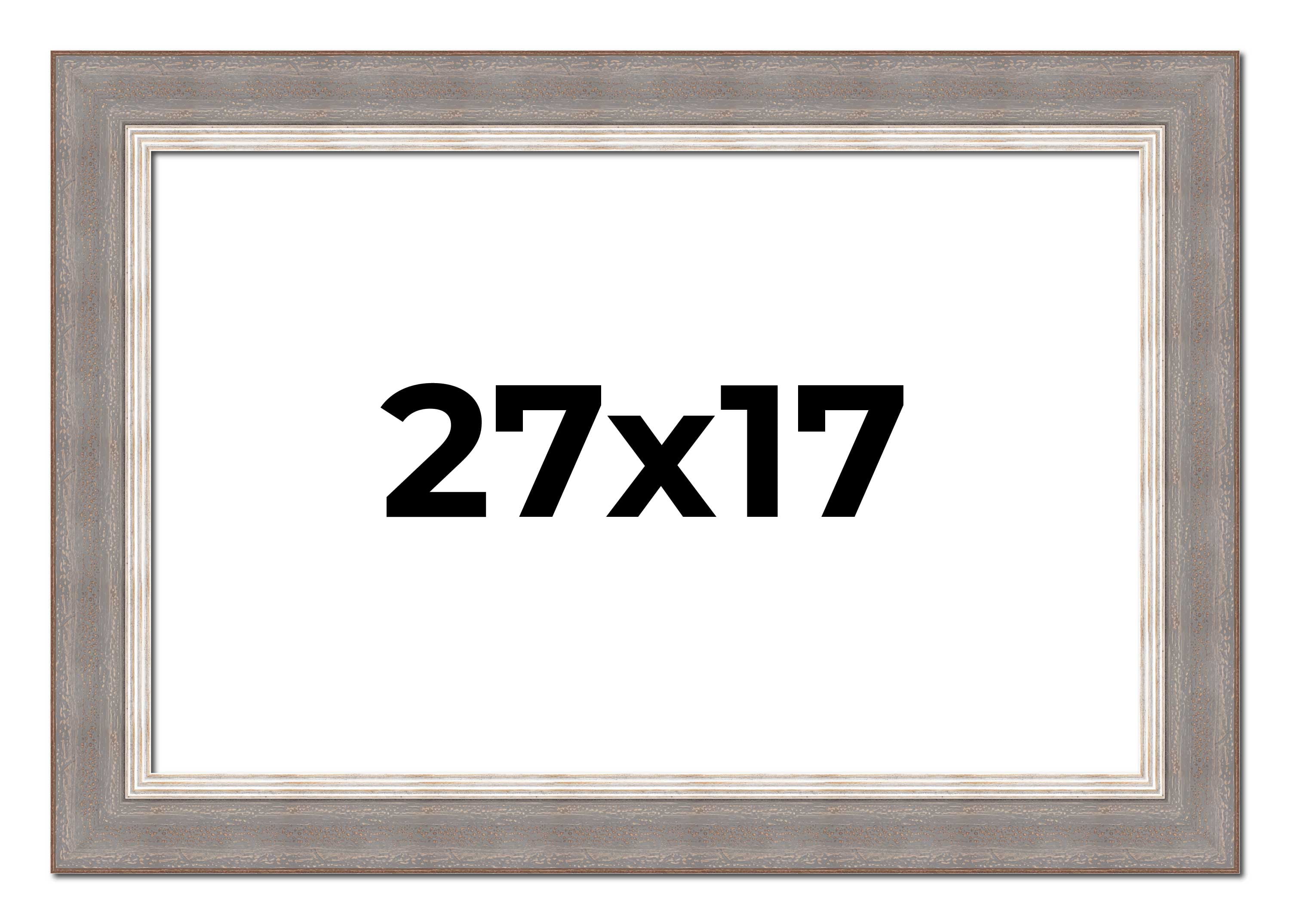 27x17 Frame Grey Real Wood Picture Frame Width 2.75 Inches | Interior ...