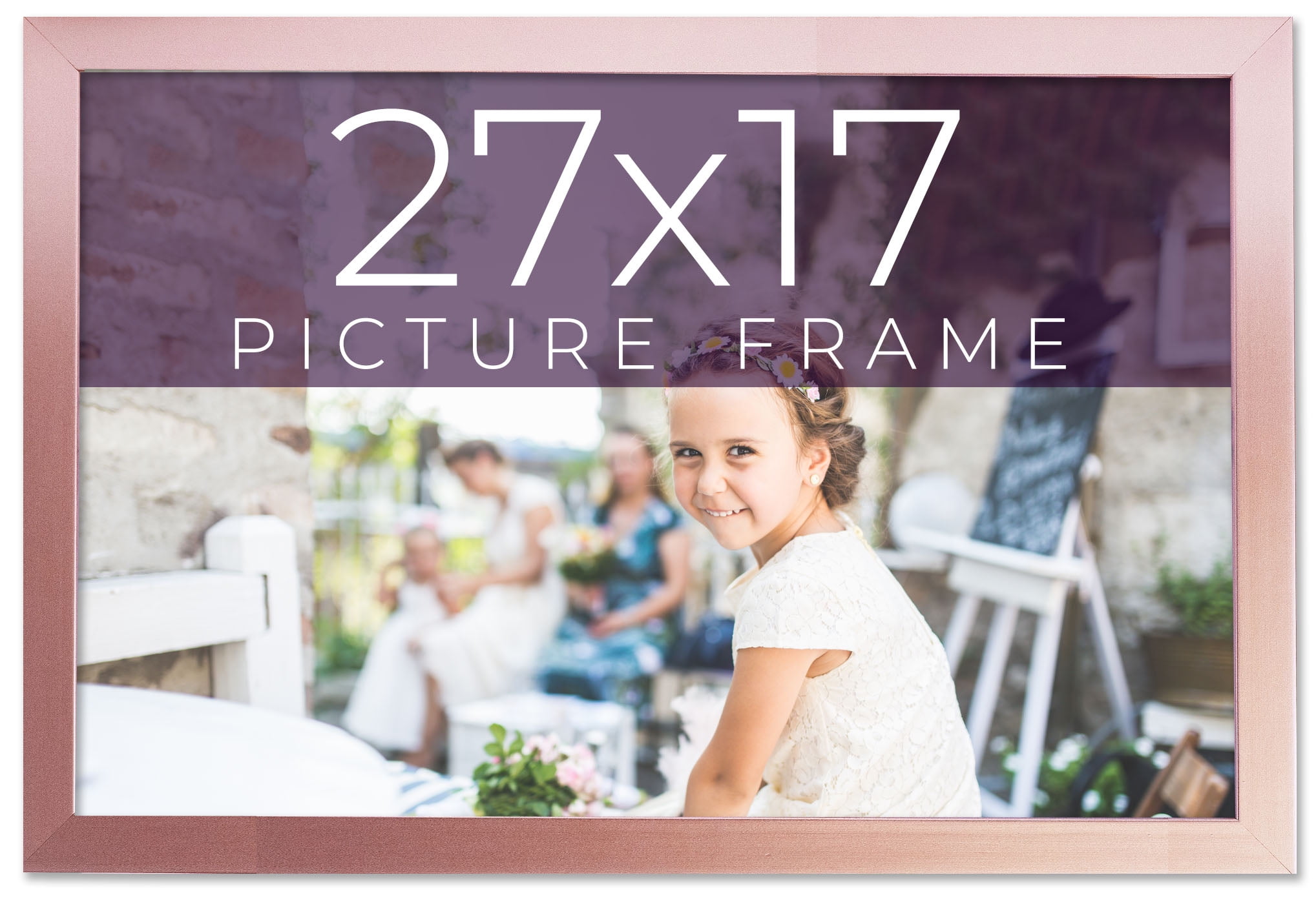 27x17 Frame Pink Real Wood Picture Frame Width 0.75 inches | Interior ...