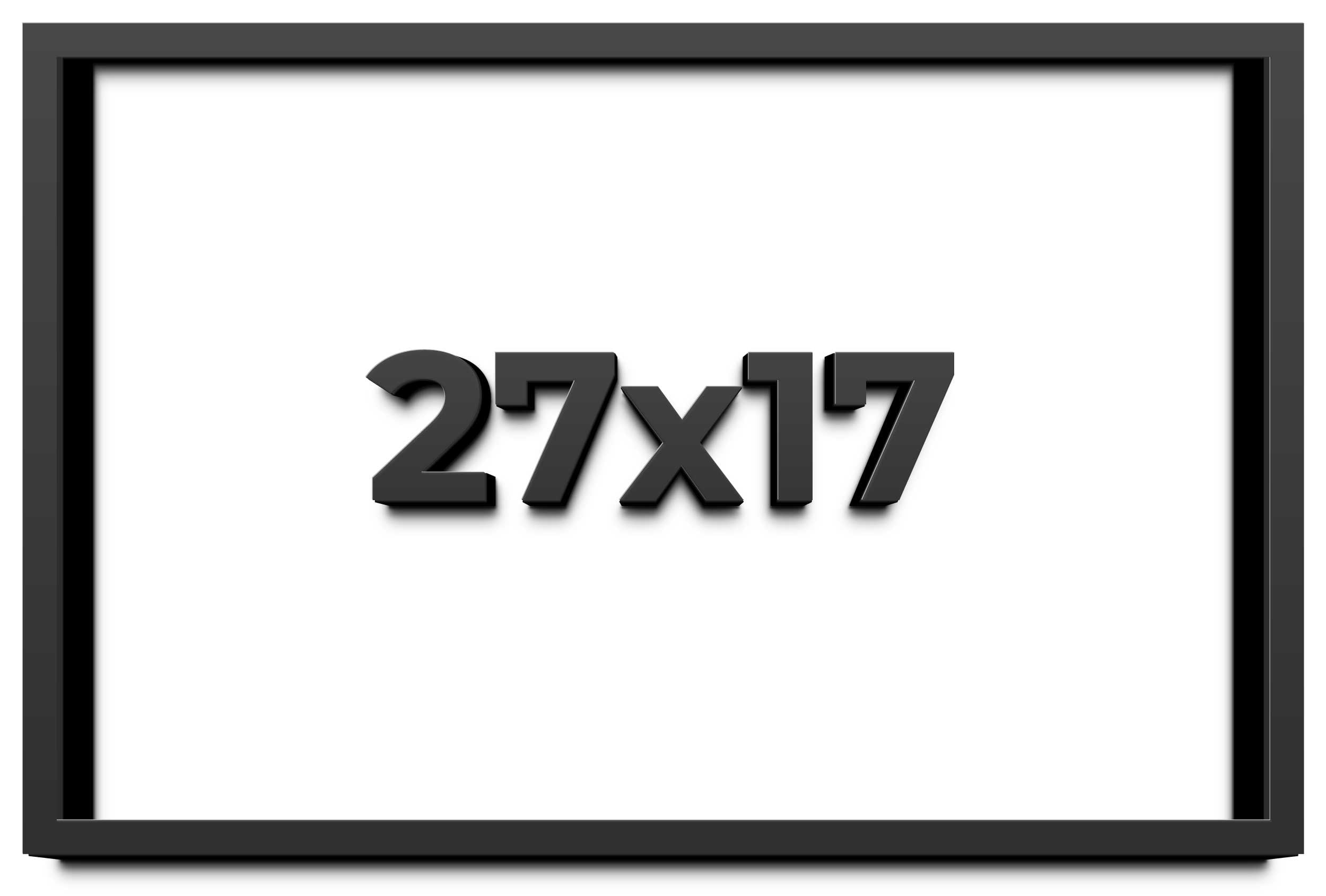 27x17 Shadow Box Frame Black | 1 inches Deep Real Wood Contemporary ...