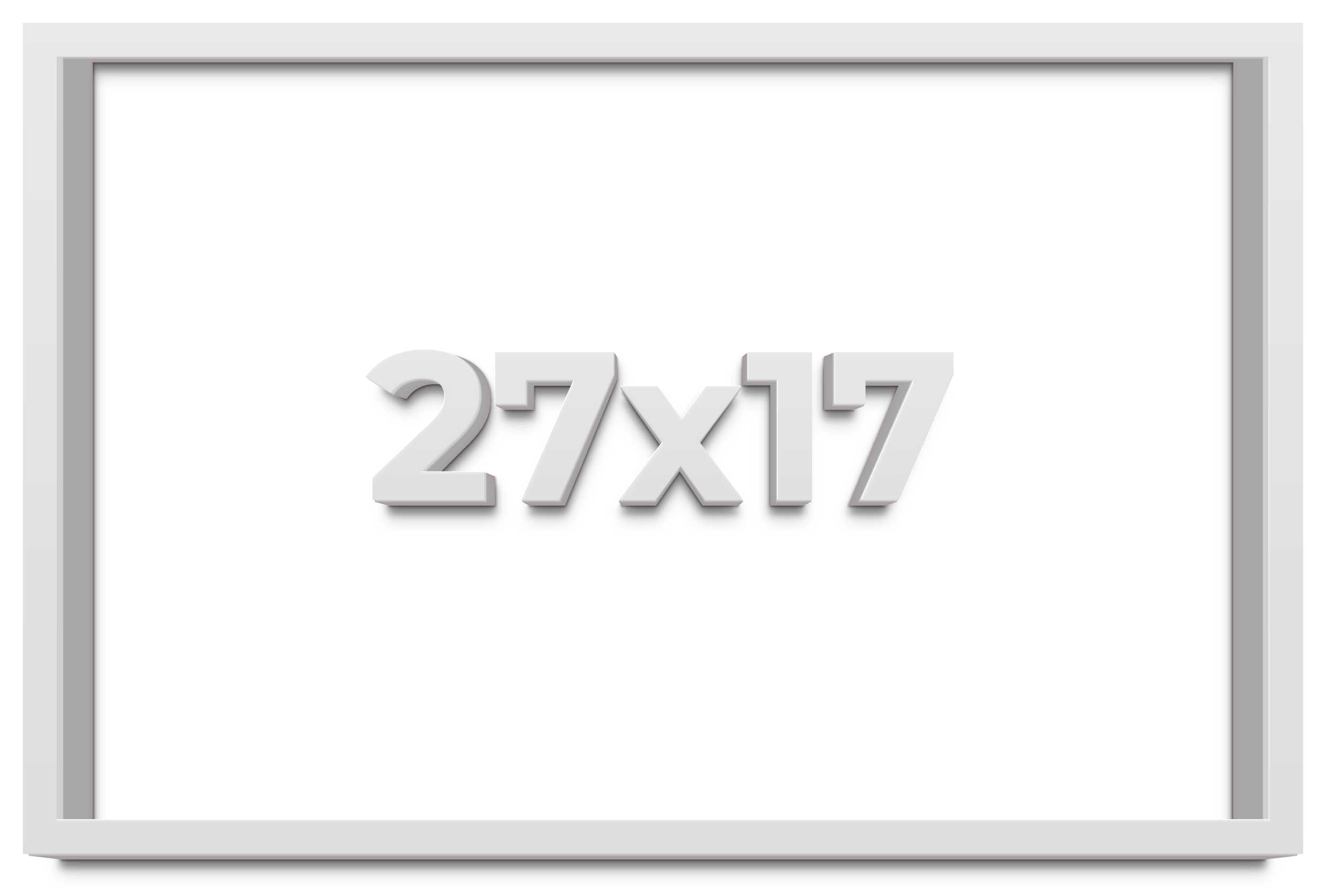 27x17 Shadow Box Frame White | 2 Inches Deep Real Wood Contemporary ...