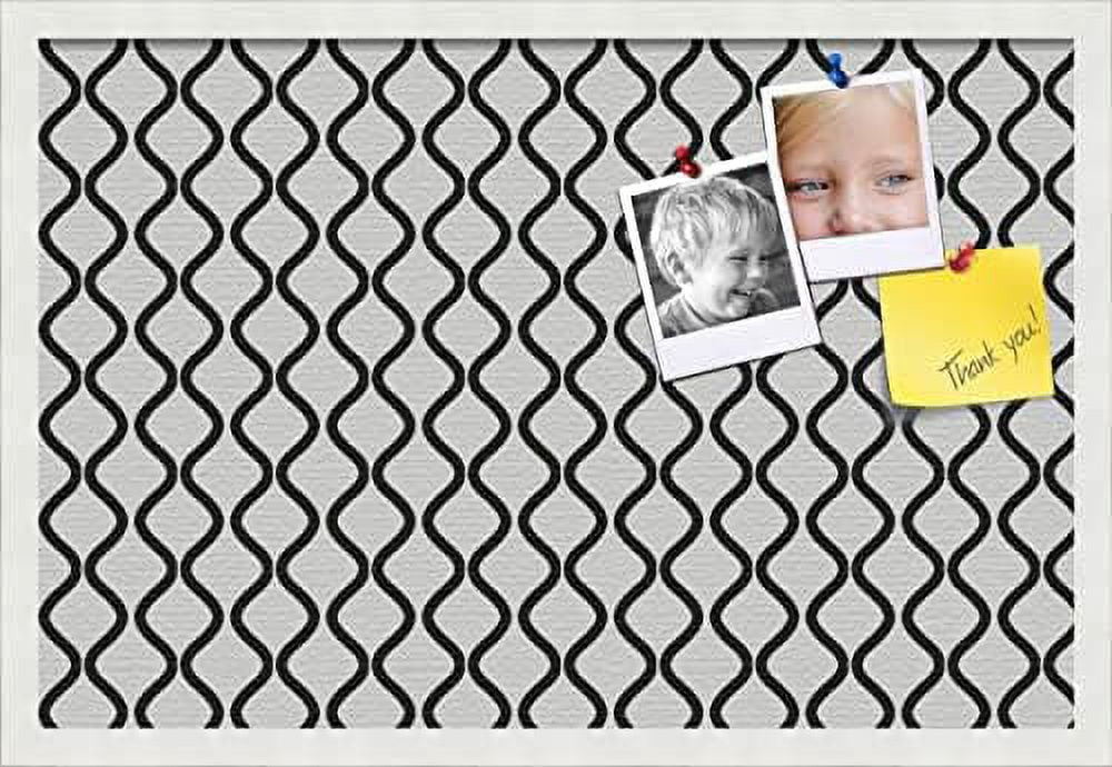 27x18 inch cork bulletin board. this decorative framed pin board comes ...