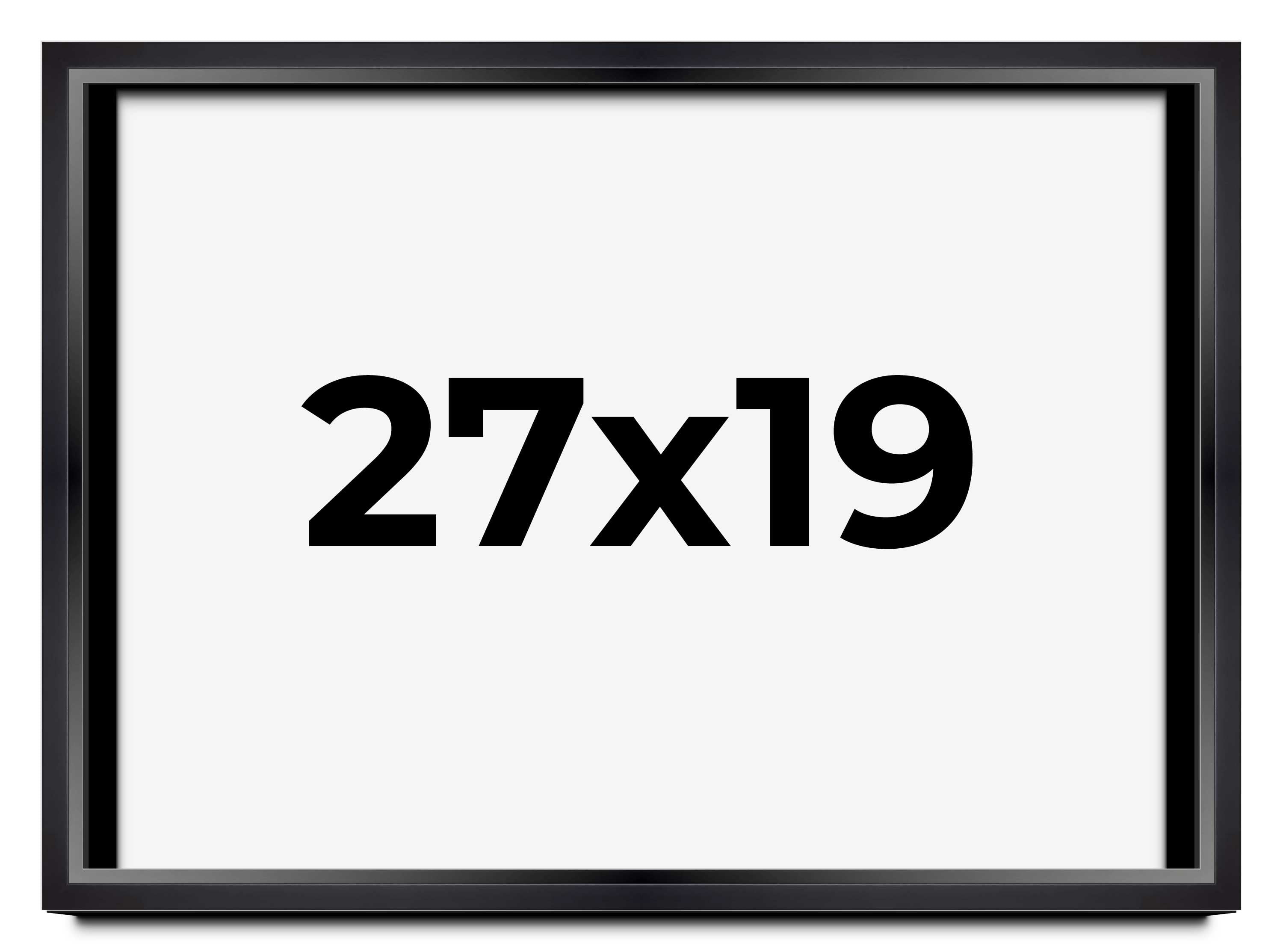 27x19 Black Shadowbox Frame - Interior Size 27x19 by 1.5 Inches - Made ...
