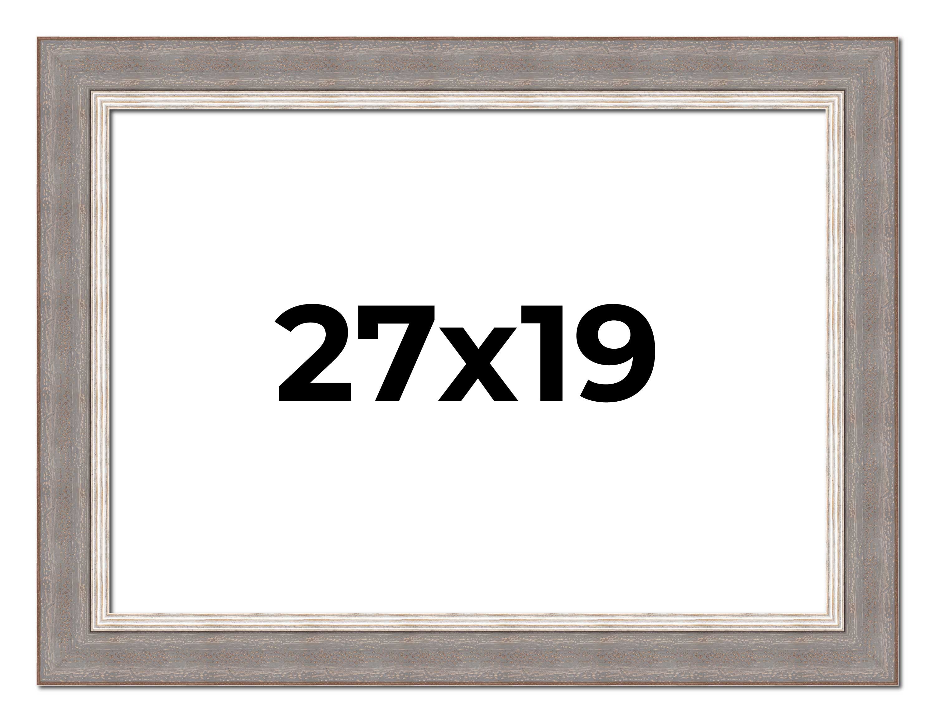 27x19 Frame Grey Real Wood Picture Frame Width 2.75 Inches | Interior ...