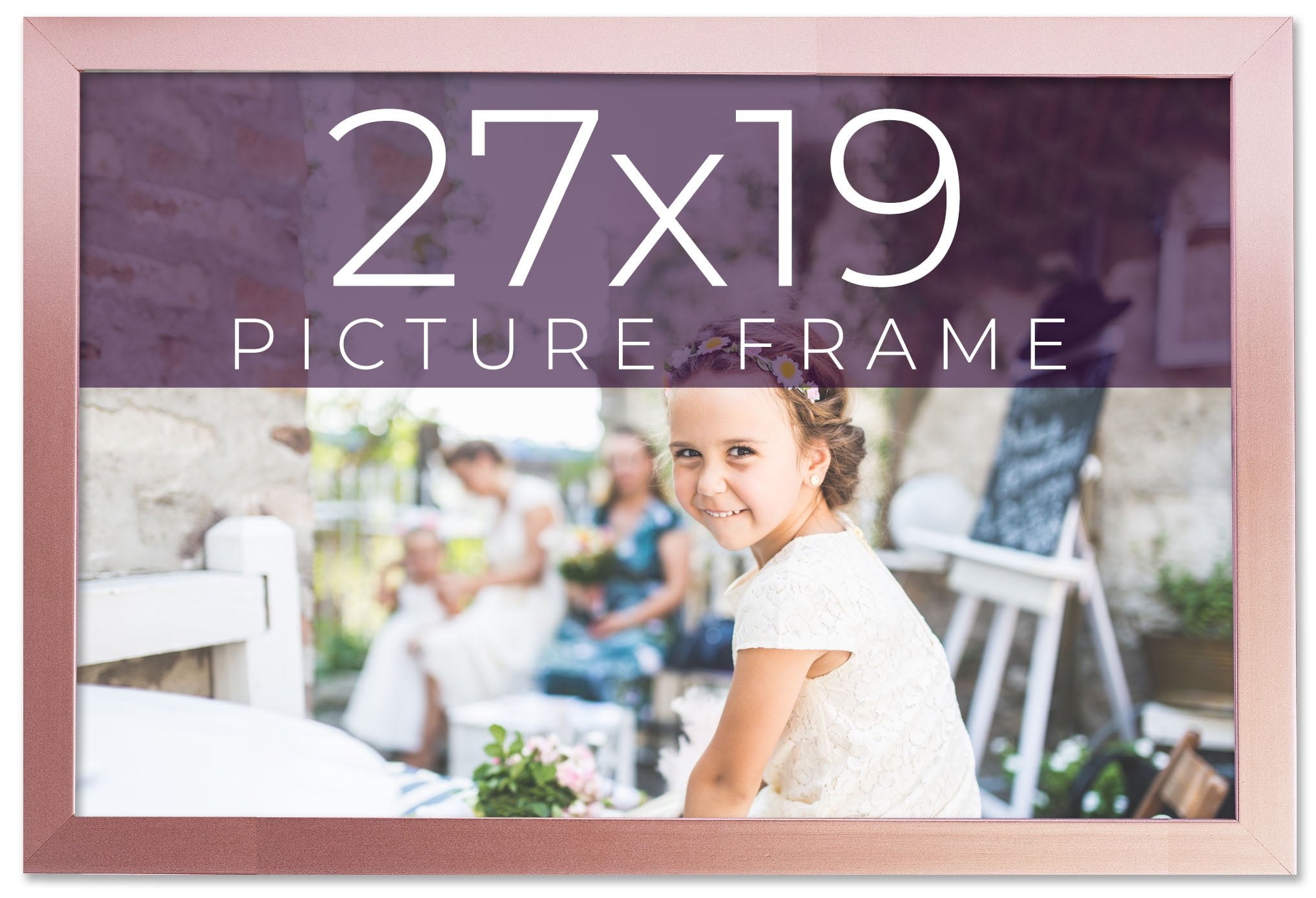 27x19 Frame Pink Real Wood Picture Frame Width 0.75 inches | Interior ...