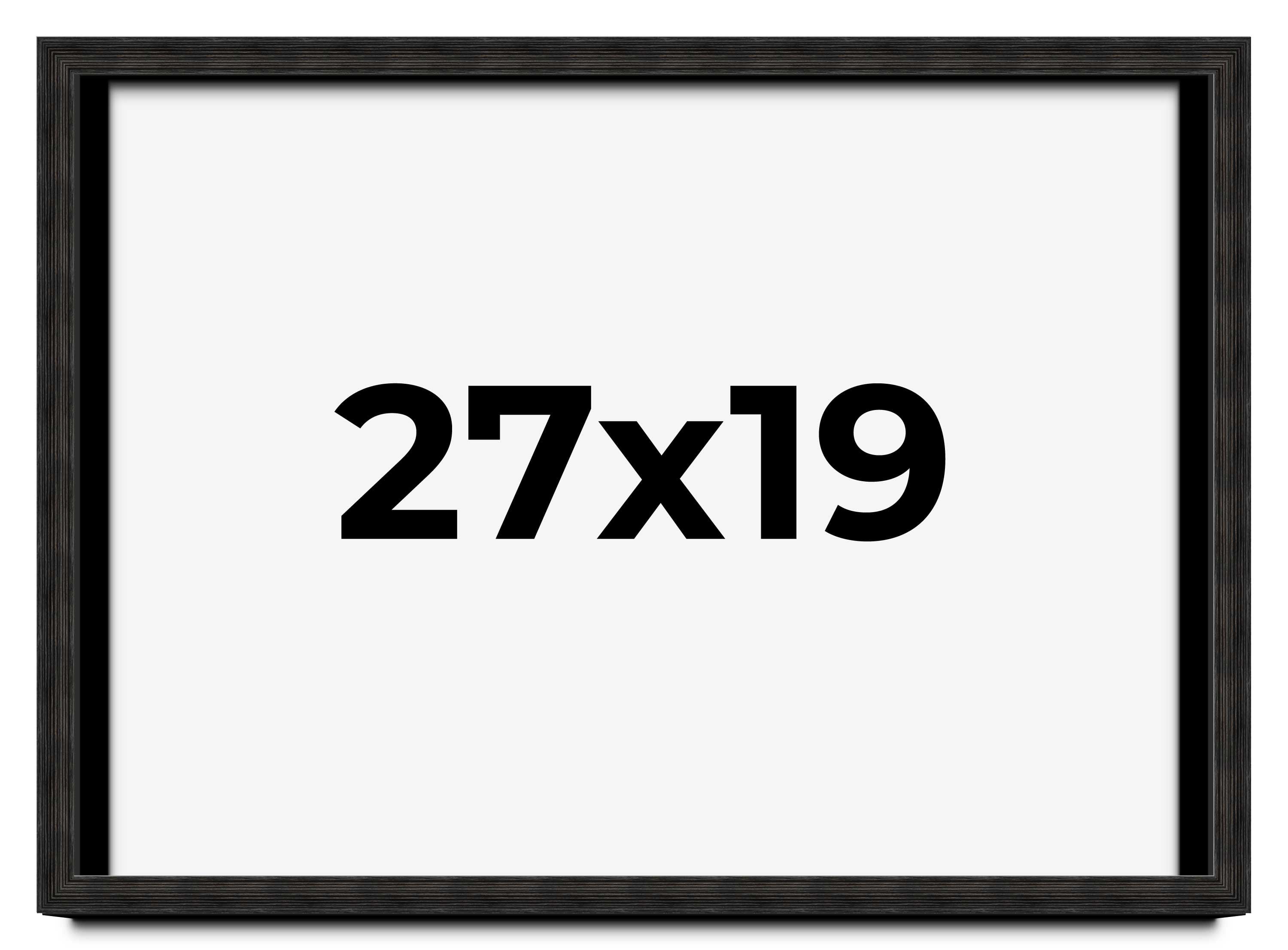 27x19 Shadow Box Black Rustic Barnwood Display Frame | 1.125 Inch Deep ...