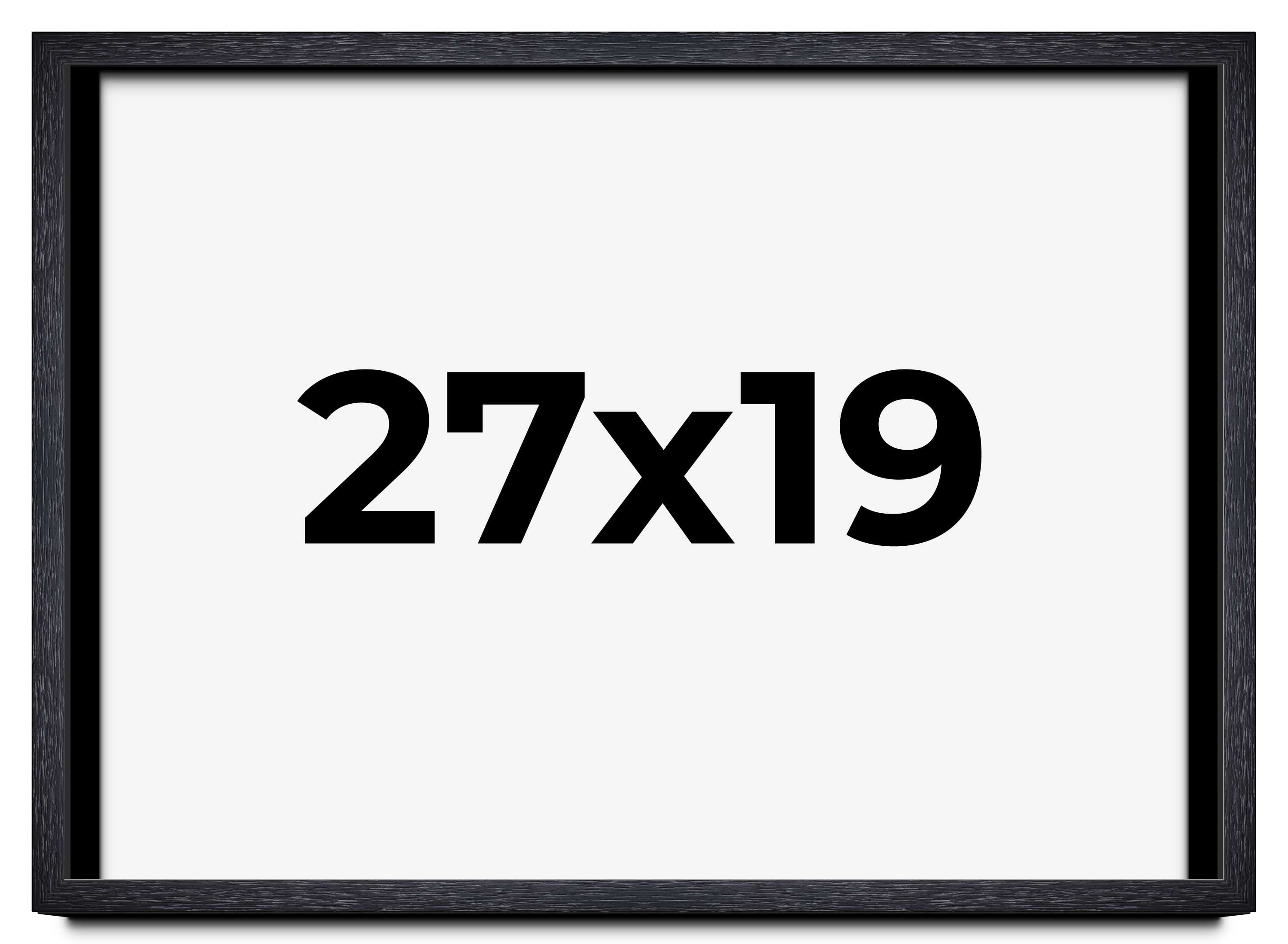 27x19 Shadow Box Frame Black | 1 Inches Deep Real Wood Farmhouse ...