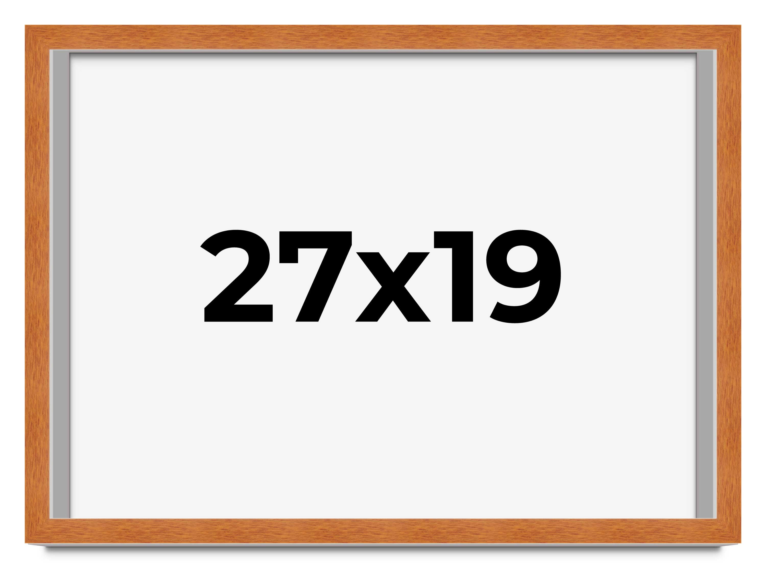 27x19 Shadow Box Frame Brown | 0.875 Inches Deep Real Wood Contemporary ...