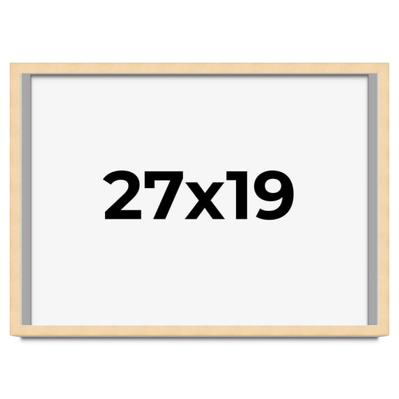 27x19 Shadow Box Frame Brown | 0.875 Inches Deep Real Wood Contemporary ...