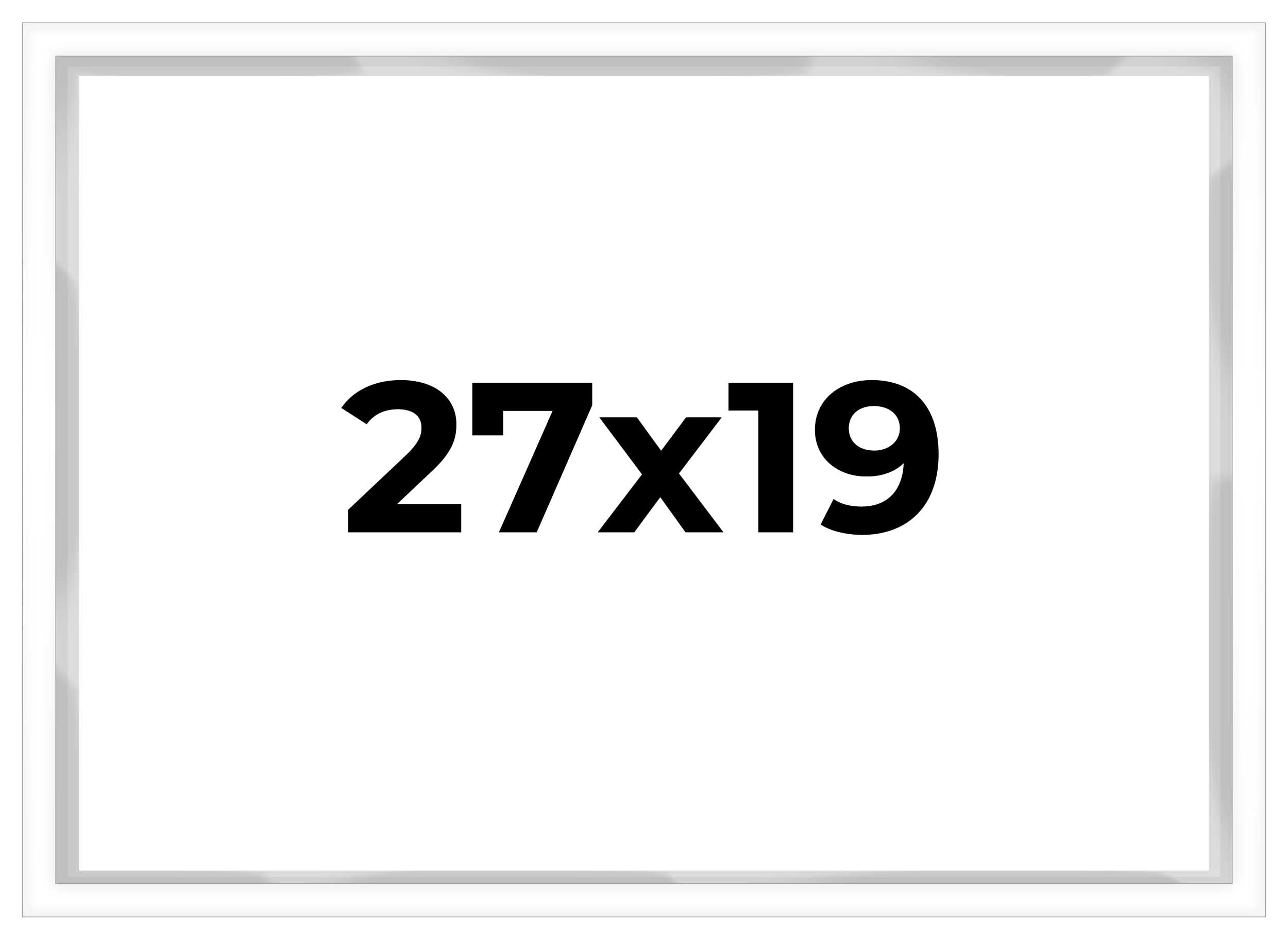 27x19 White Shadowbox Frame - Interior Size 27x19 by 1 Inches - Made to ...