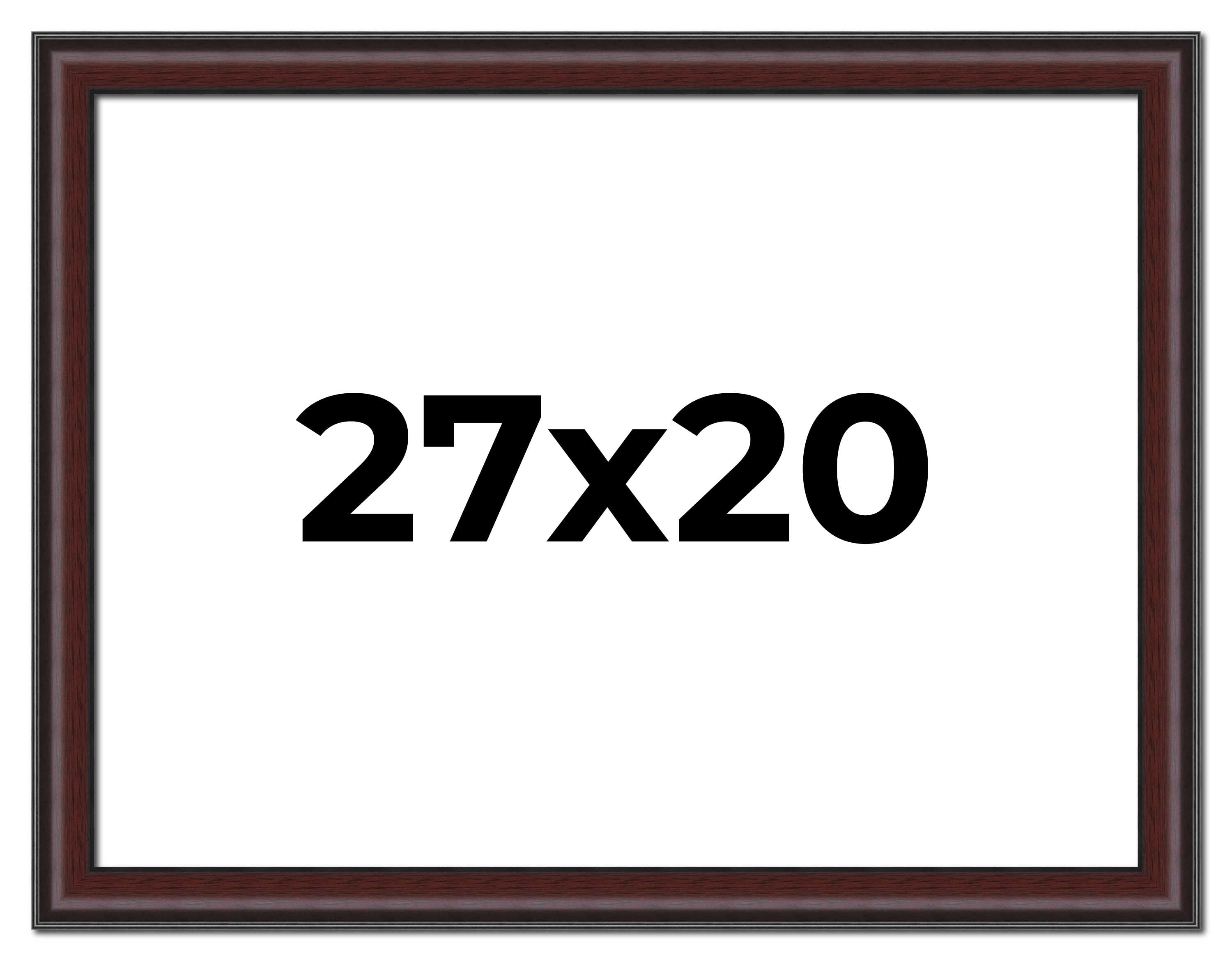27x20 Frame Brown Round Mahogany Solid Wood Picture Frame | 1.625 Inch ...