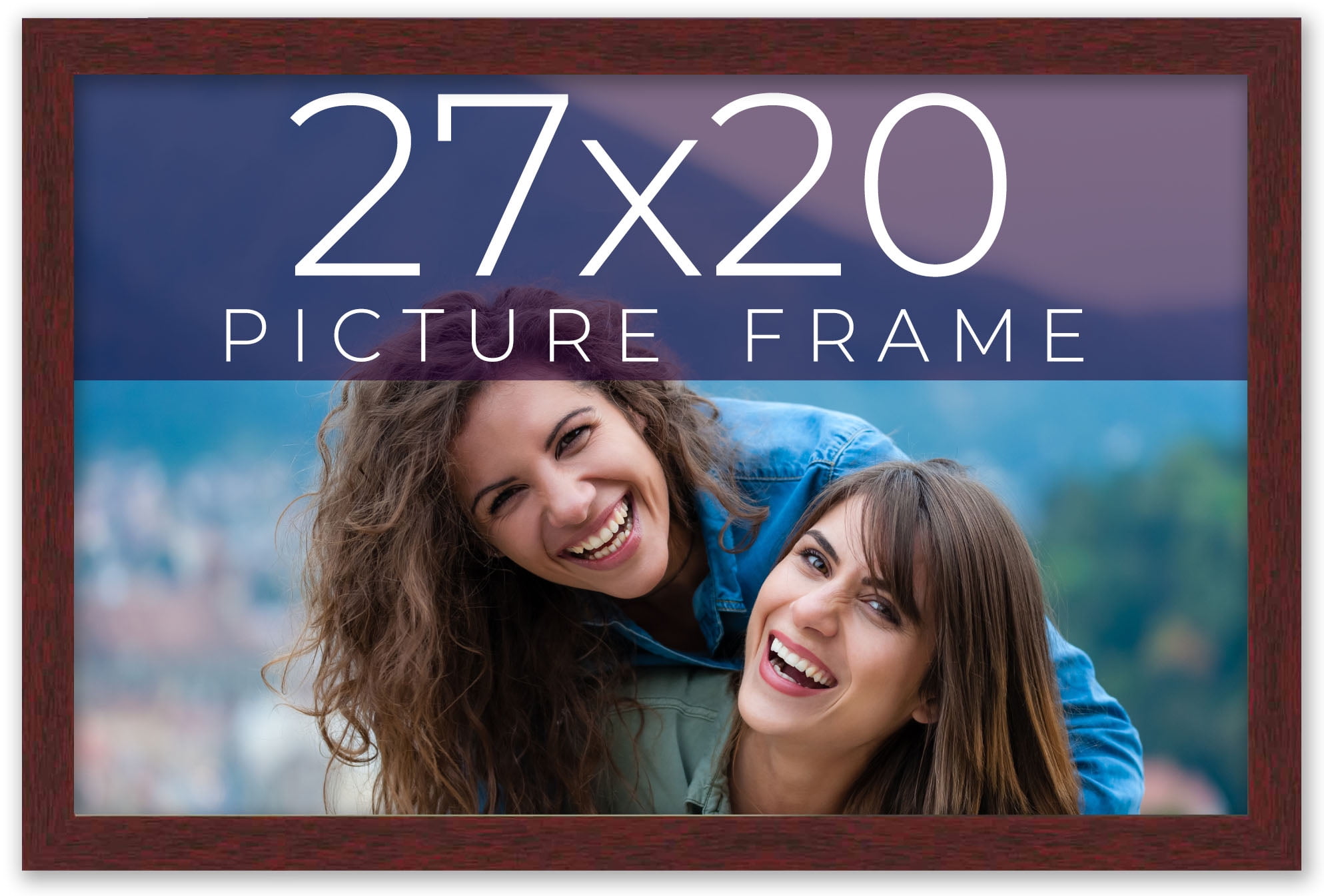 27x20 Frame Brown Solid Wood Picture Frame Width 0.75 Inches | Interior ...