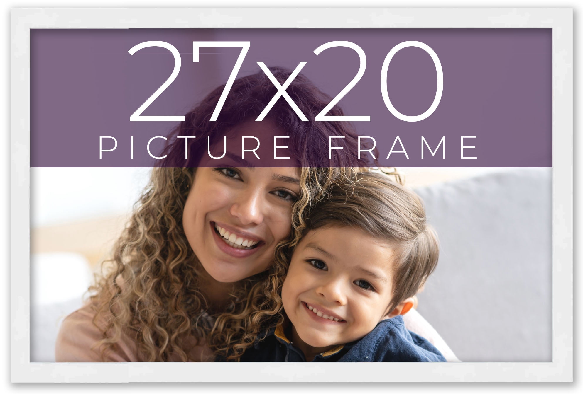 27x20 Frame White Real Wood Picture Frame Width 0.75 inches | Interior ...