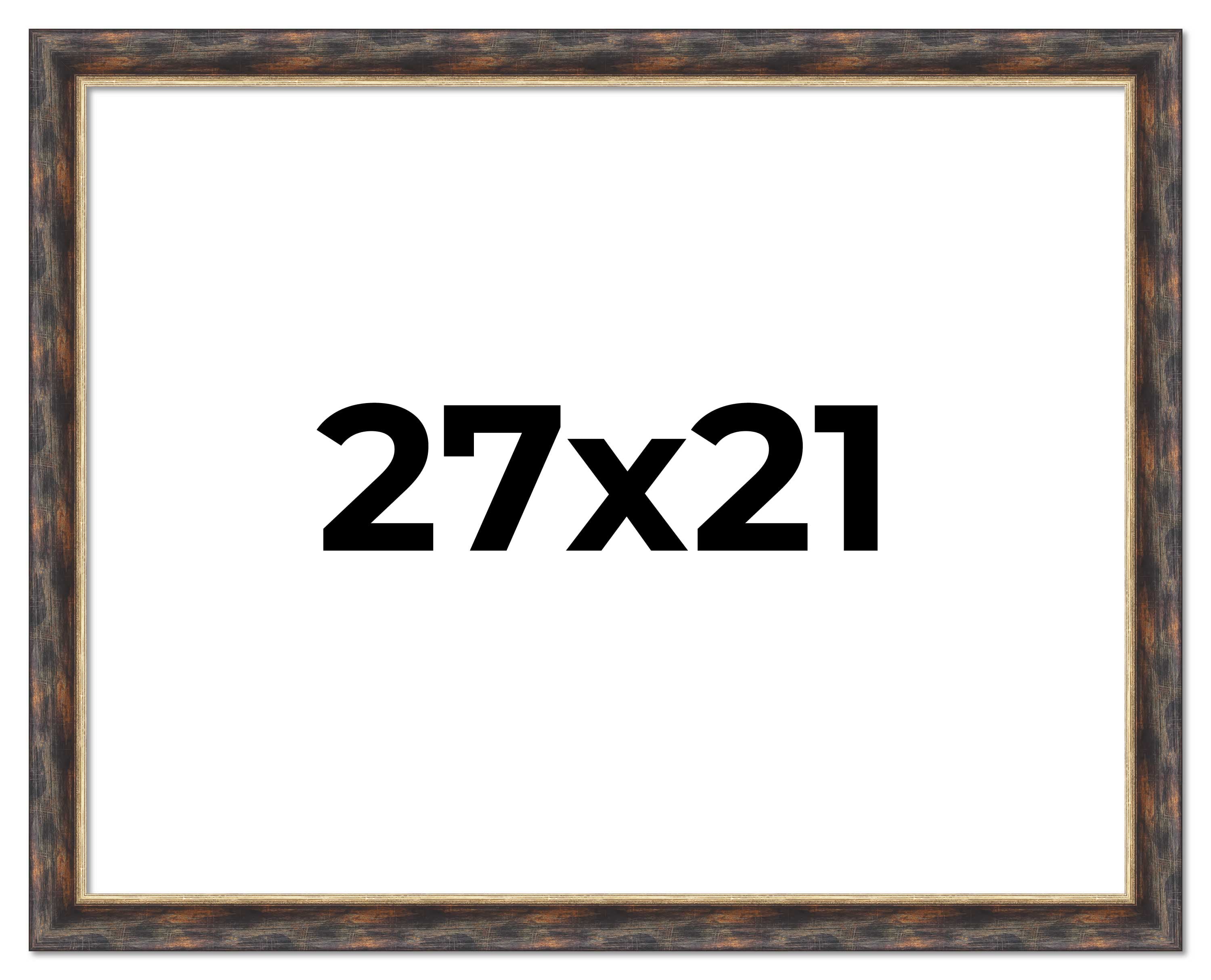 27x21 Frame Gold Real Wood Picture Frame Width 1.5 inches | Interior ...