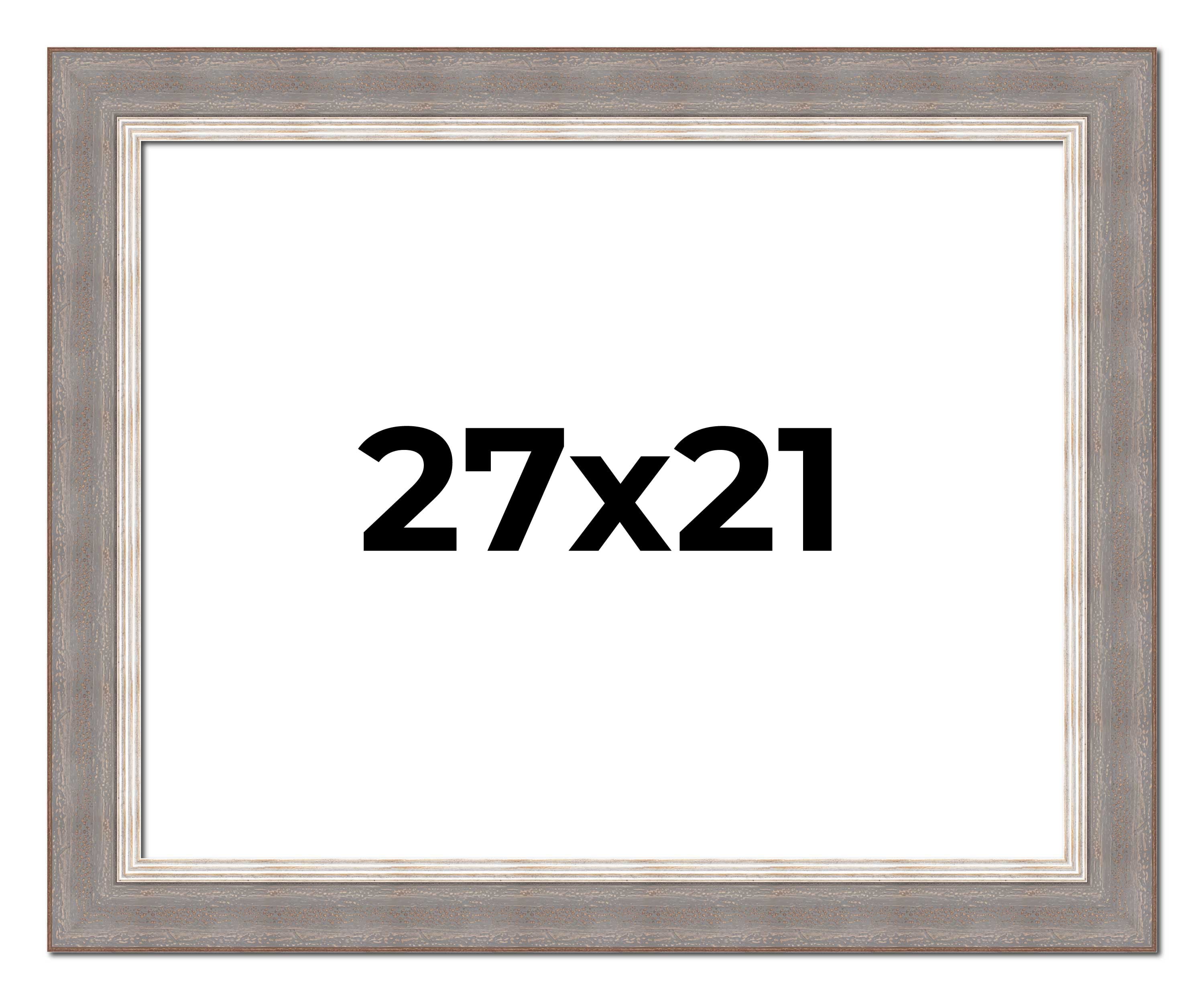 27x21 Frame Grey Real Wood Picture Frame Width 2.75 Inches | Interior ...