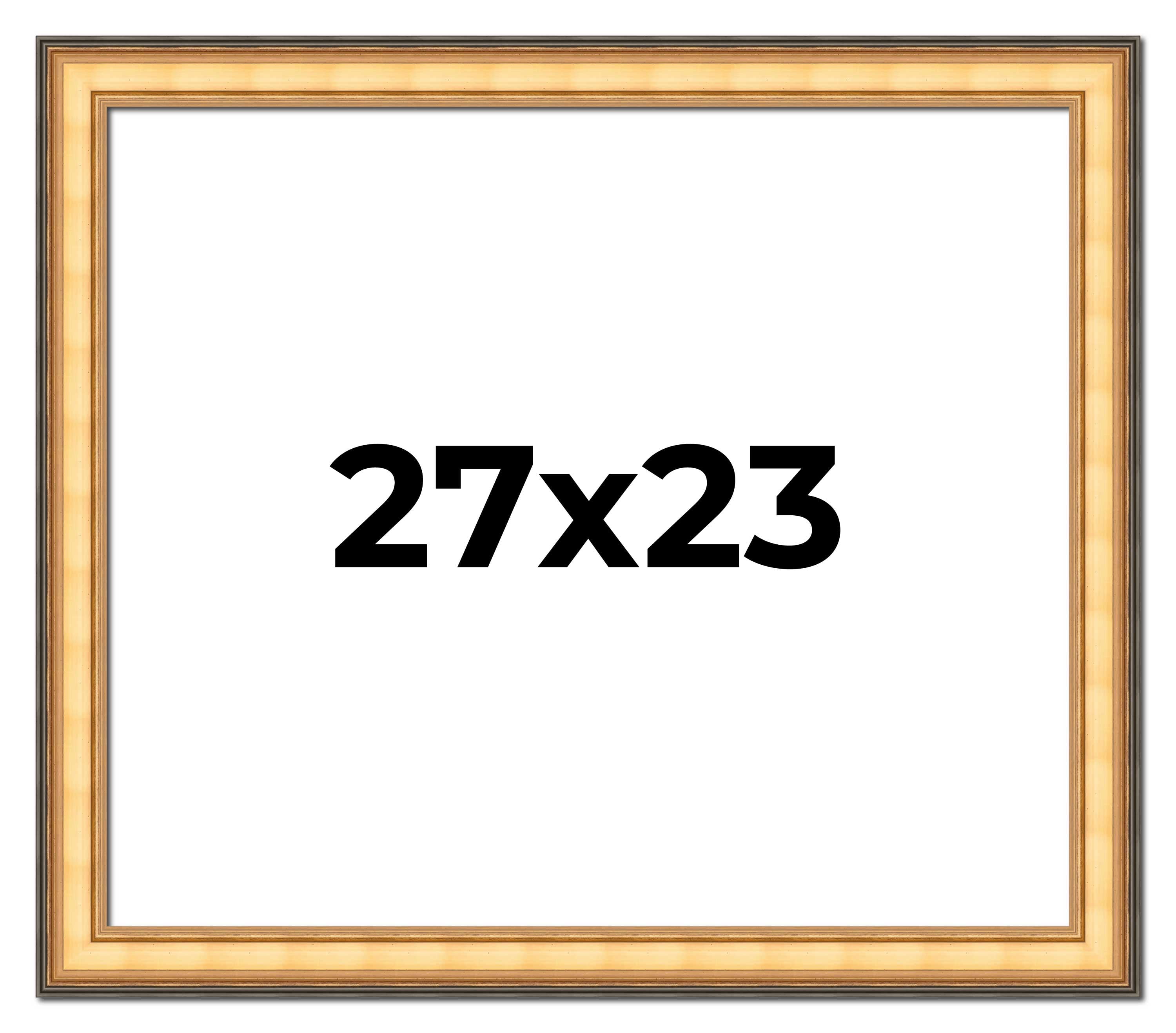 27x23 Frame Gold Plein Aire Solid Wood Picture Frame Width 2 Inches ...