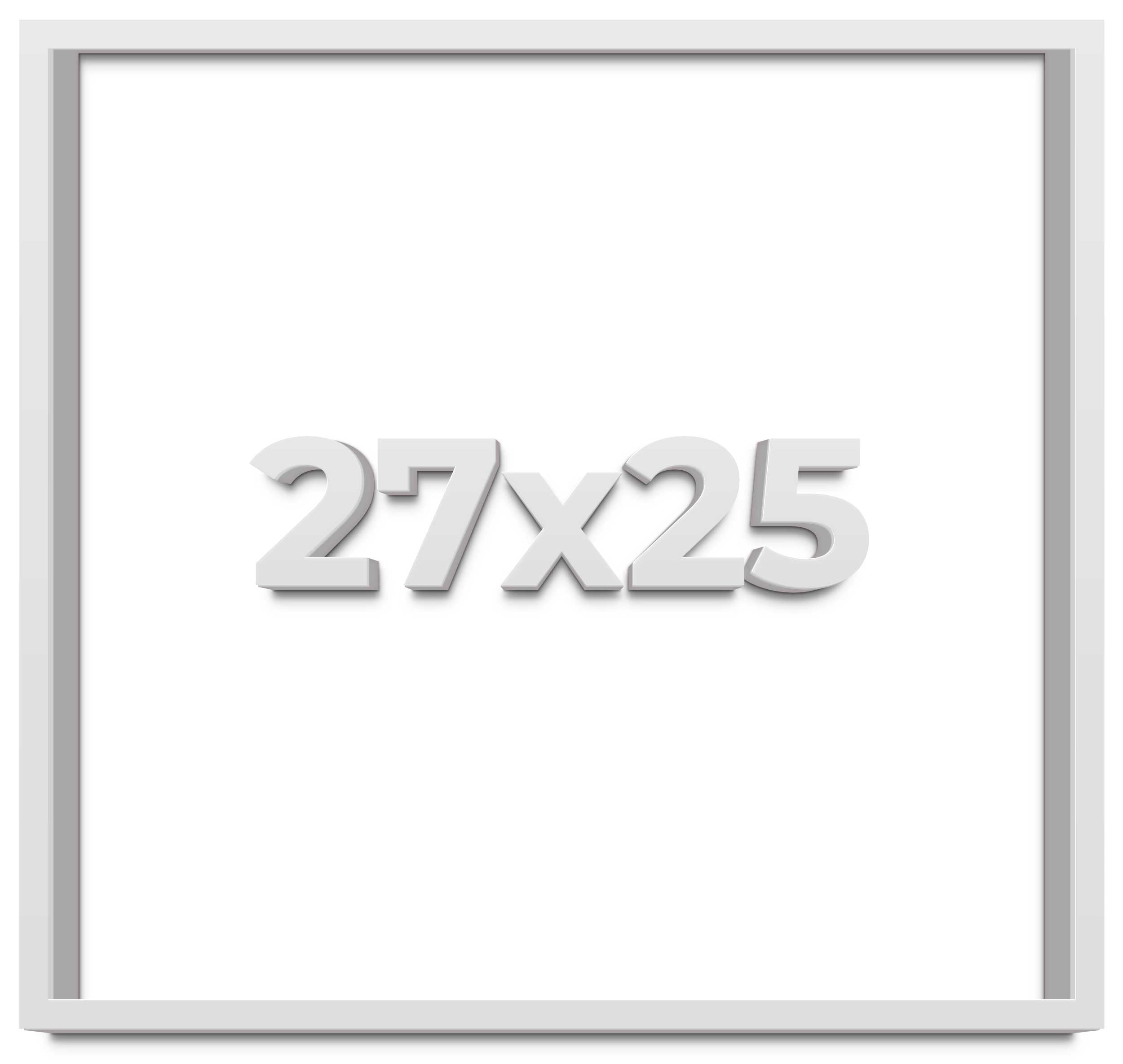 27x25 Shadow Box Frame White | 1 Inches Deep Real Wood Contemporary ...