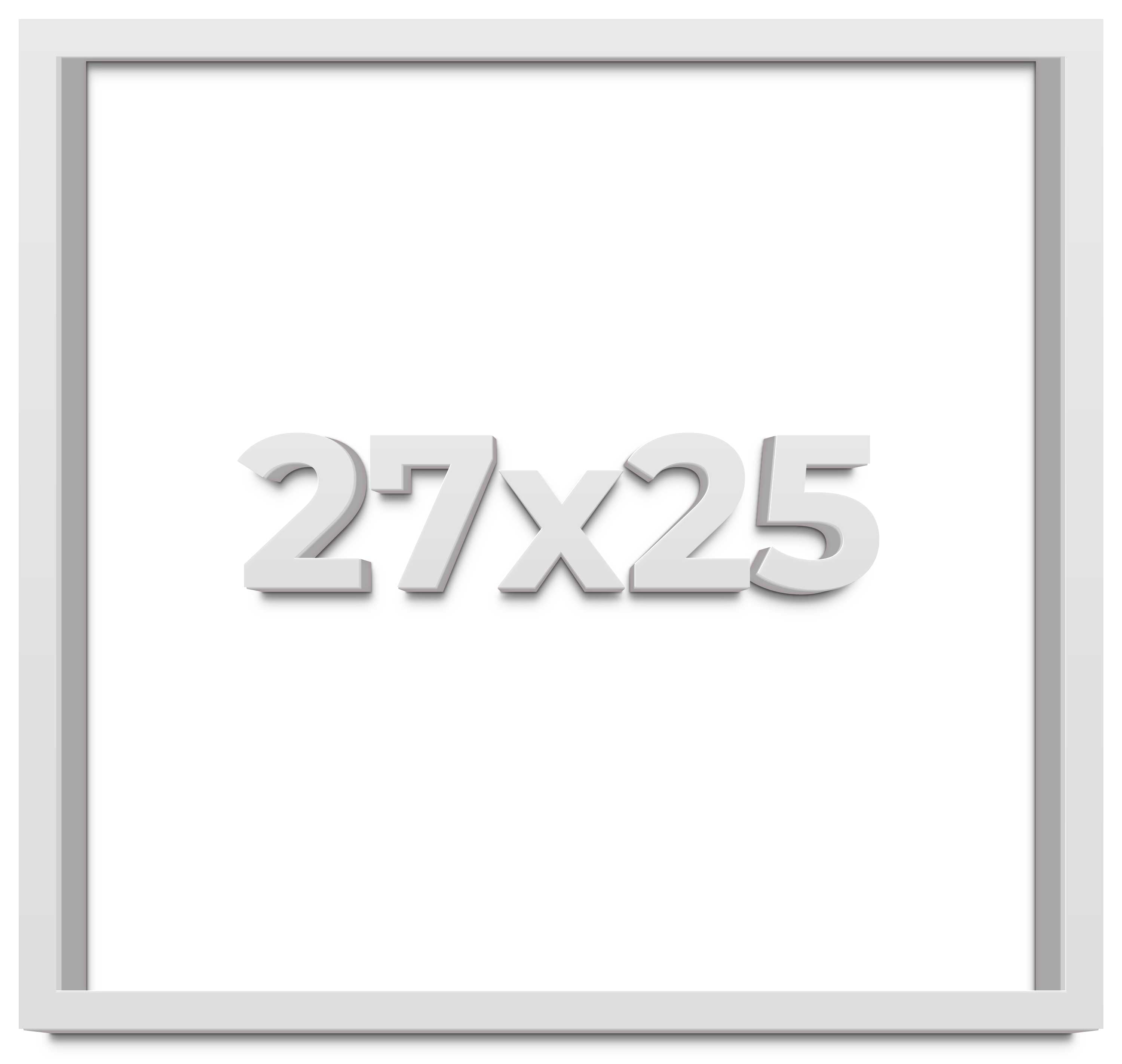 27x25 Shadow Box High Gloss White Display Frame | 1.625 Inches Deep | 1 ...
