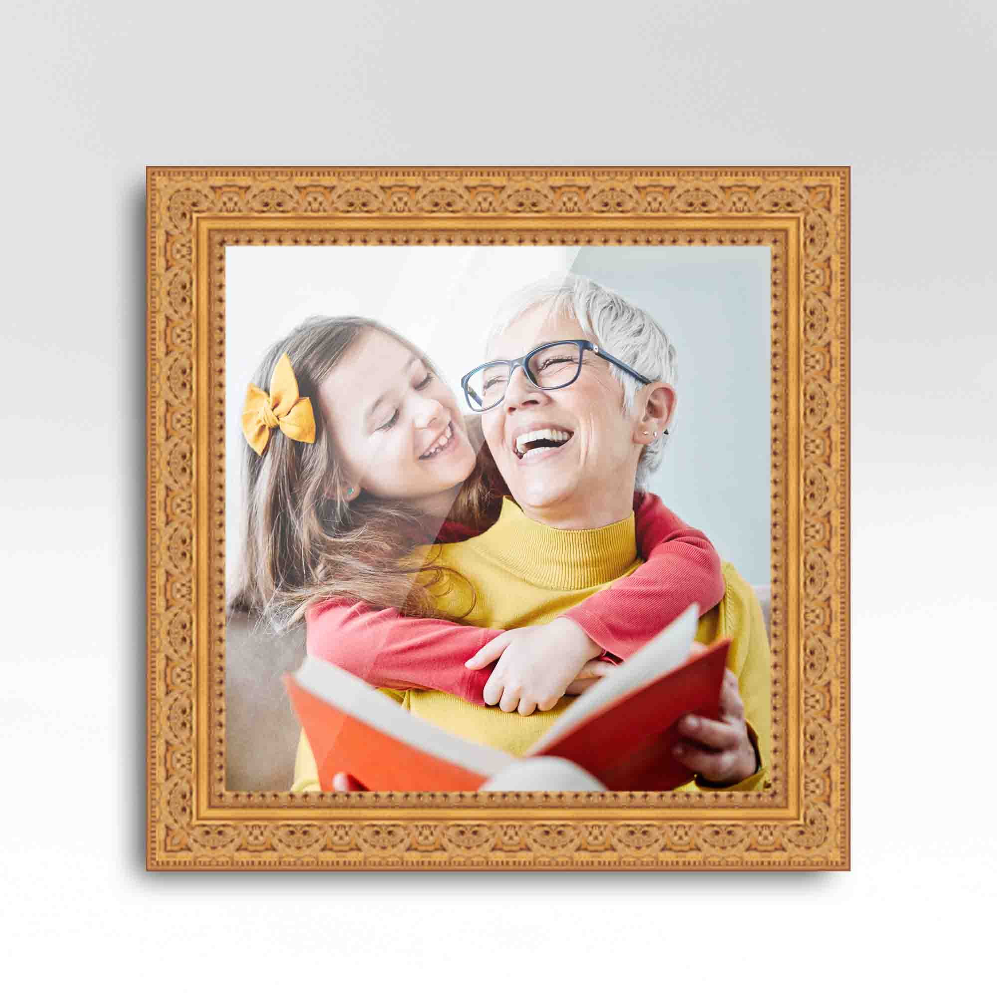 27x27 Frame Gold Real Wood Picture Frame Width 1.75 inches | Interior ...