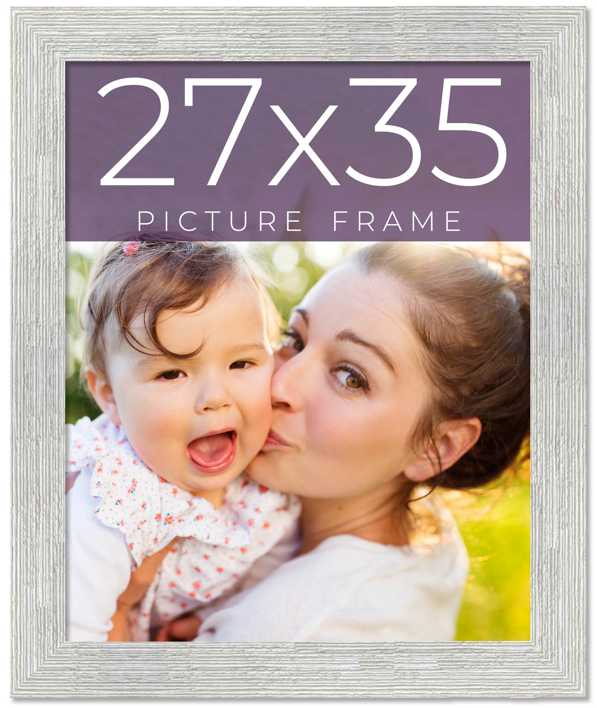 27x35 Frame White Real Wood Picture Frame Width 1.5 inches | Interior ...