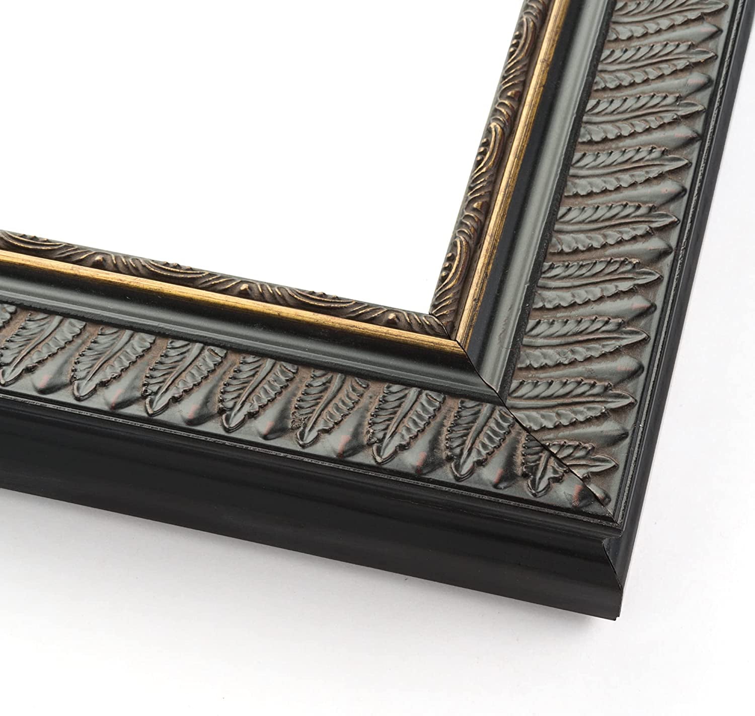 27x36 Frame Black Payton Ornate Solid Wood Picture Frame Width 1.75 ...