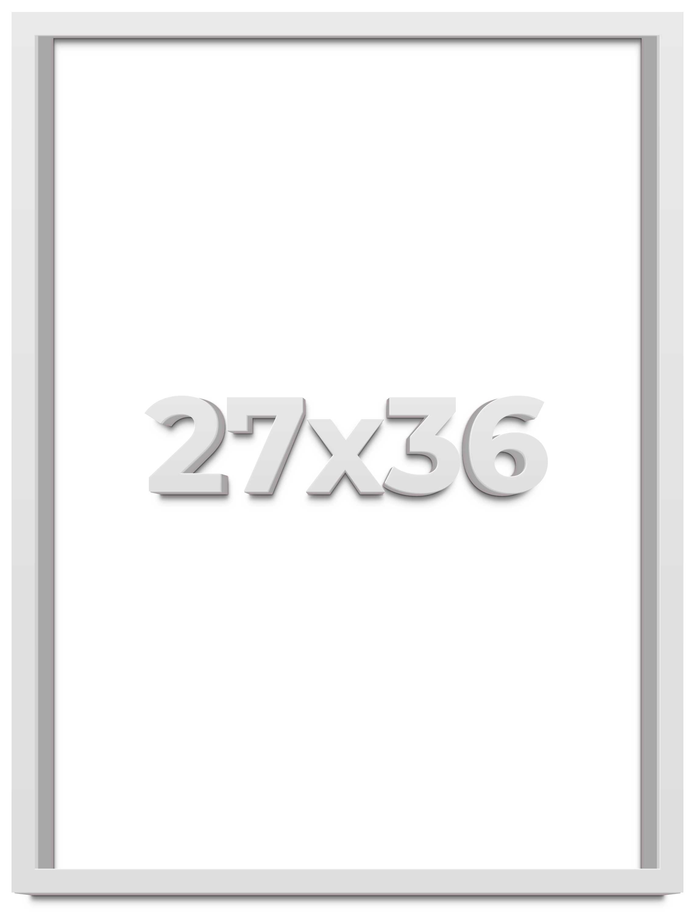 27x36 Shadow Box High Gloss White Display Frame | 1.625 Inches Deep | 1 ...