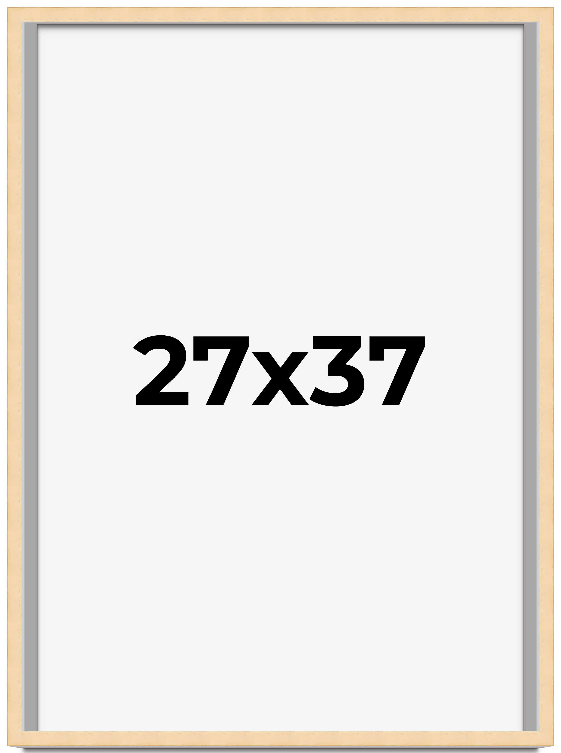 27x37 Shadow Box Frame Brown | 0.875 Inches Deep Real Wood Contemporary ...