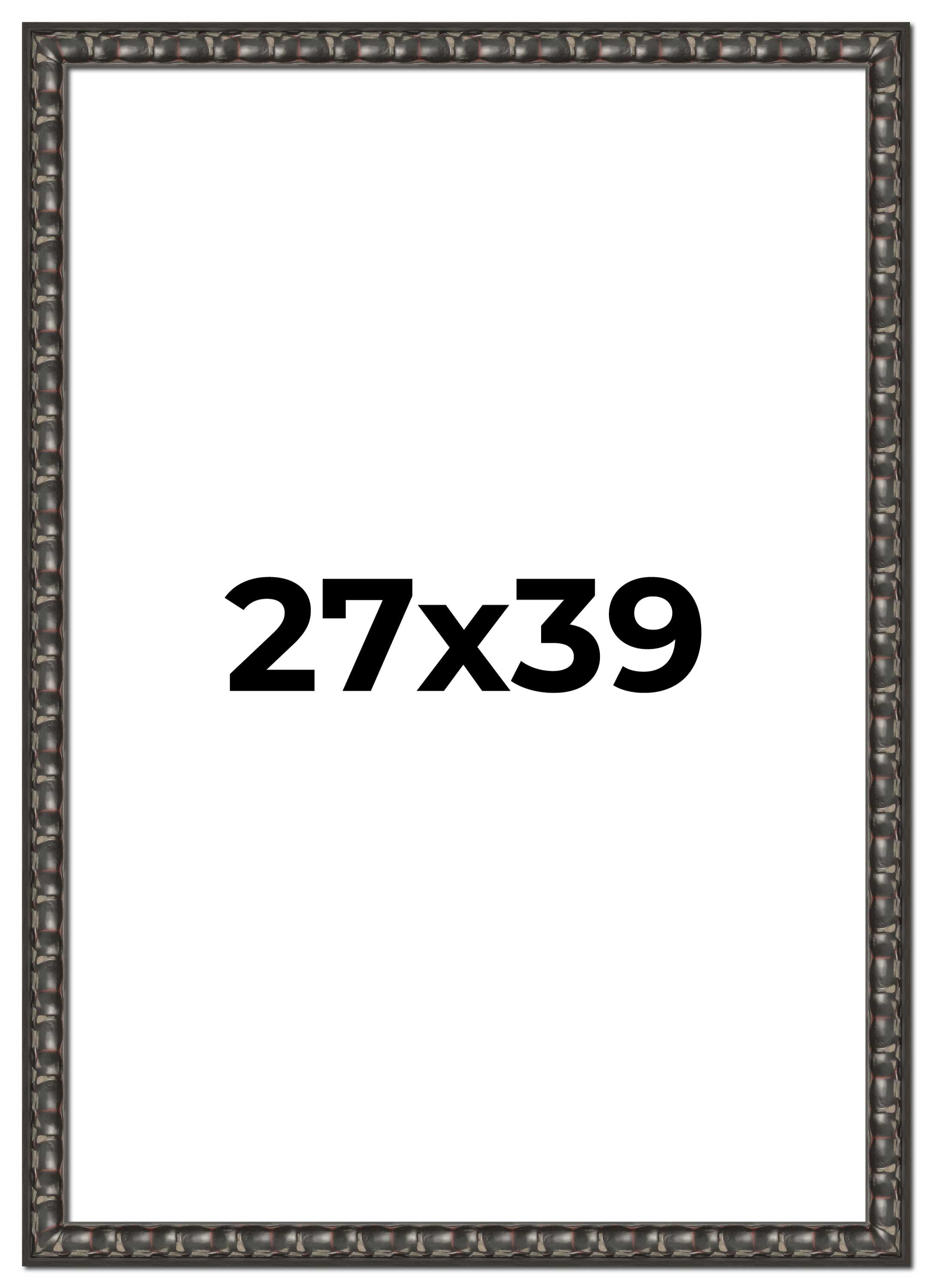 27x39 Frame Black-Brown Medieval Solid Wood Picture Frame | 1.5 Inch ...